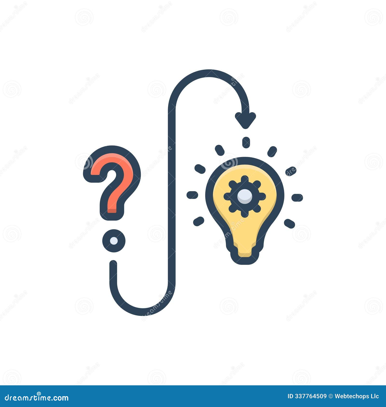 Color Illustration Icon for Problem Solving, Problem and Complex Stock Illustration ...