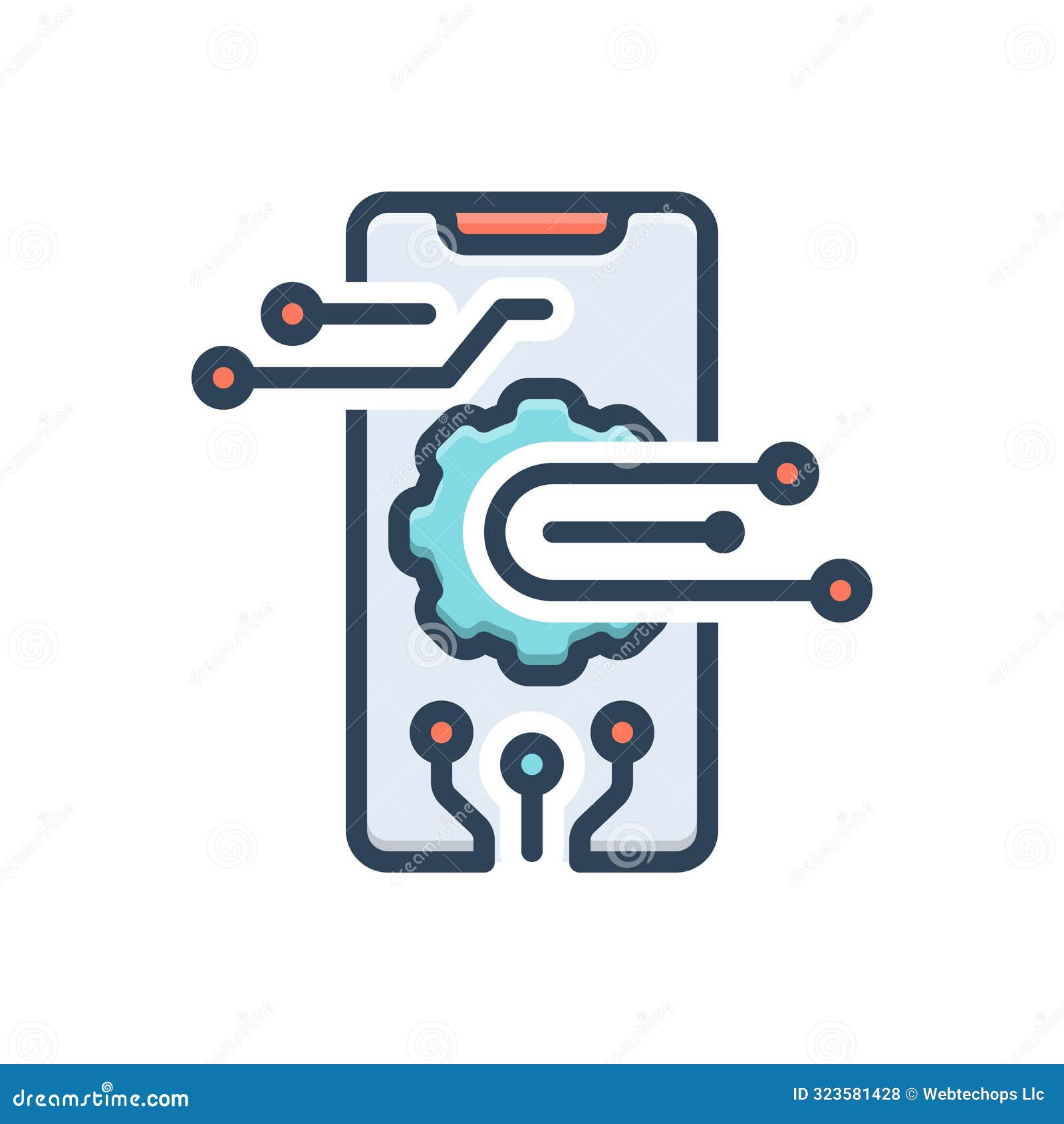Color Illustration Icon for Technology, Networking and Software Stock ...