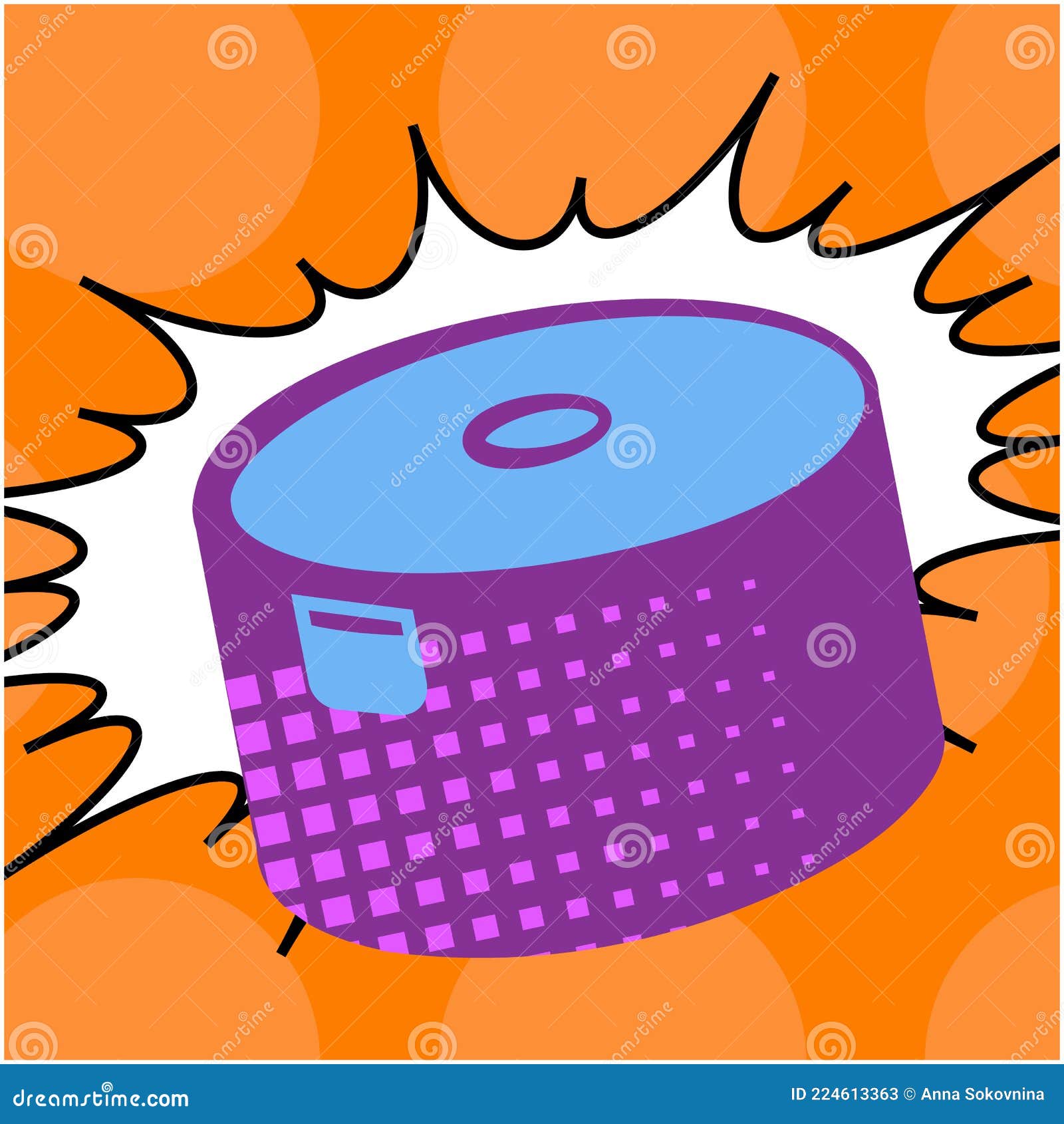 Music Column in the Style of Pop-art Stock Vector - Illustration of ...