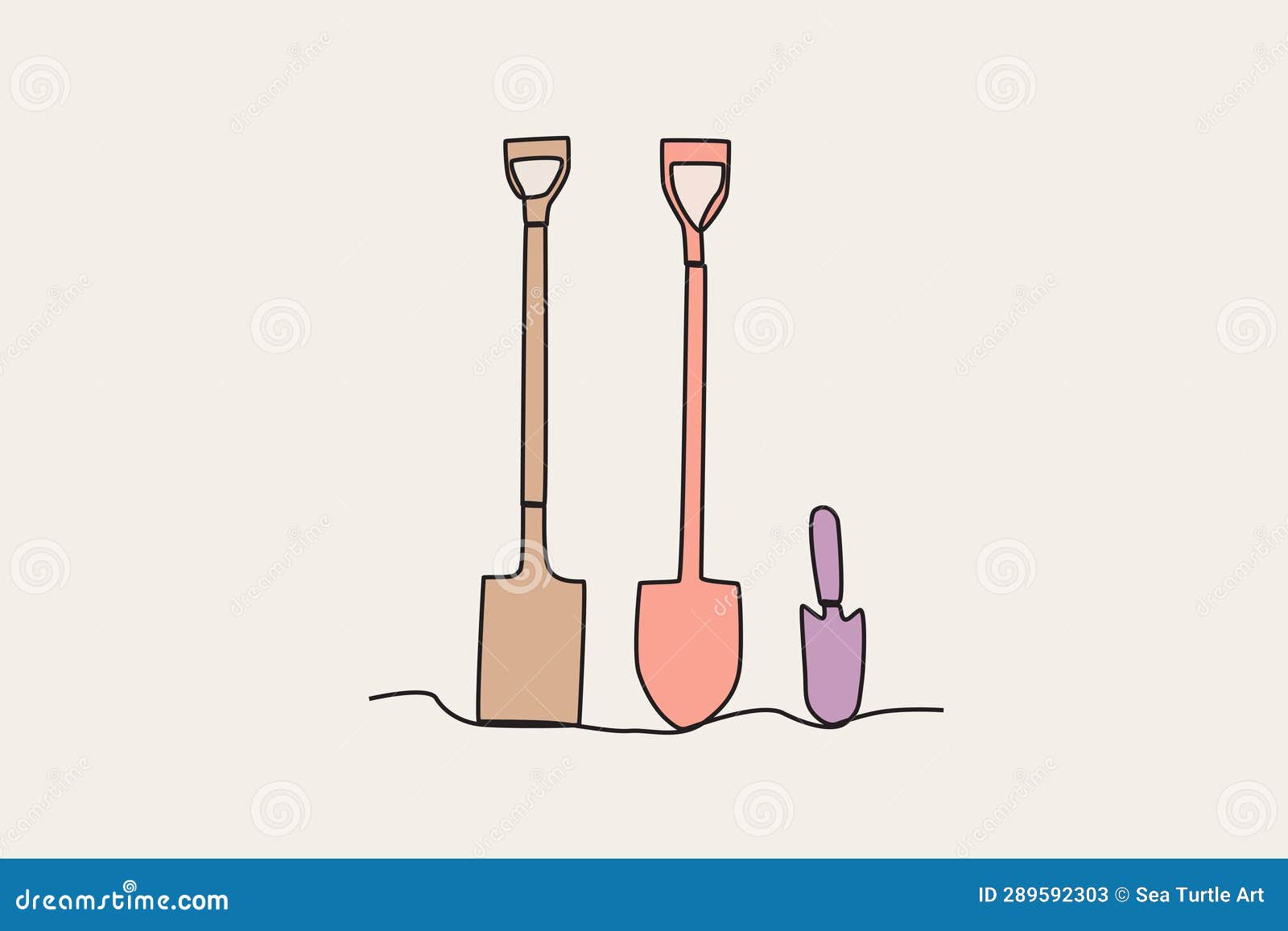 Color Illustrations of Various Spades Stock Vector - Illustration of ...