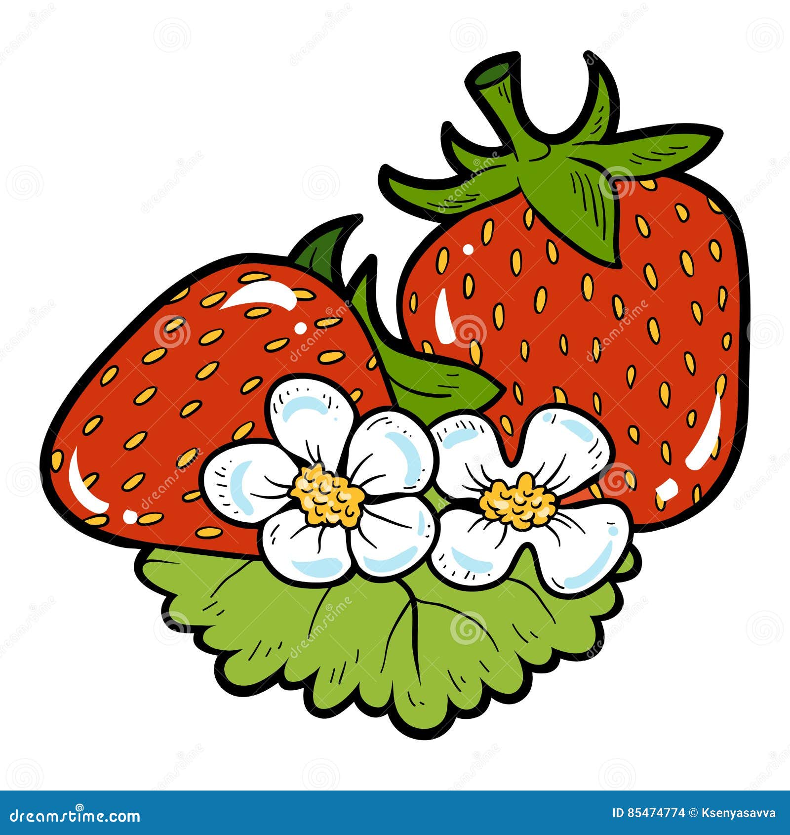 Color Image, Cartoon Berry, Strawberry Stock Vector - Illustration of ...