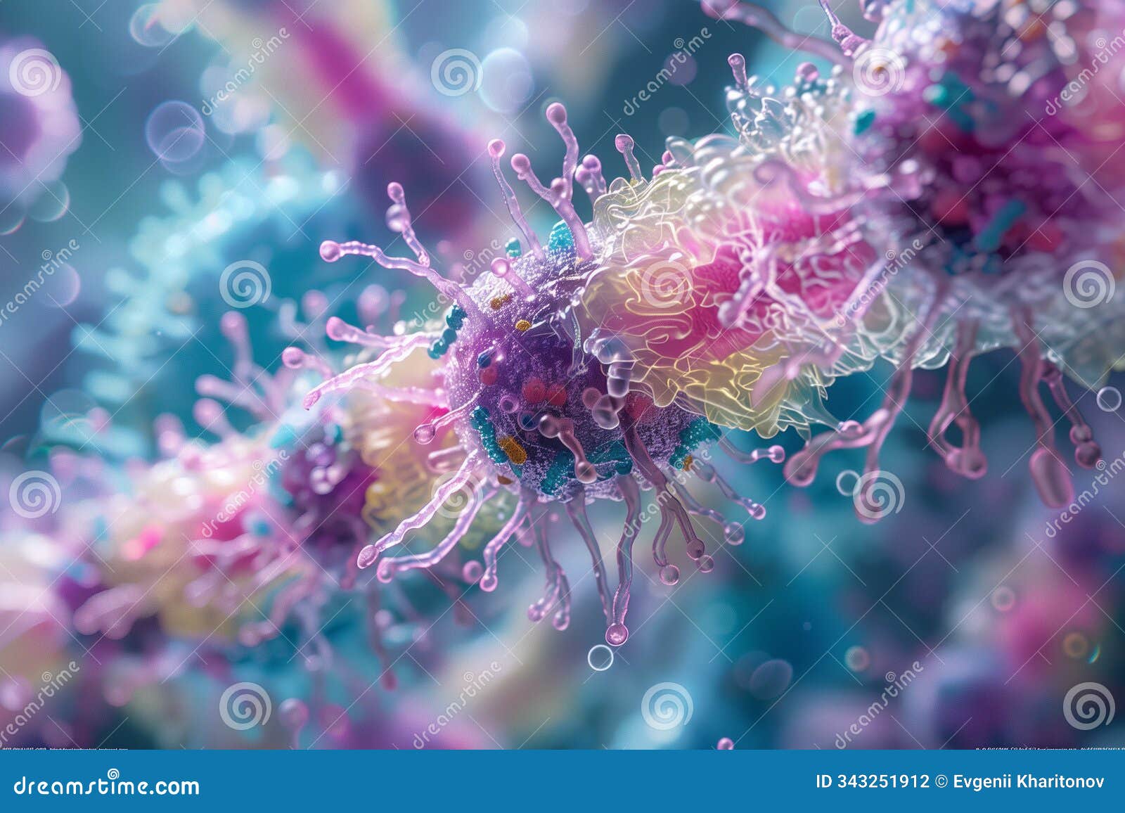 Viruses Molecules Floating Background Stock Photography | CartoonDealer ...