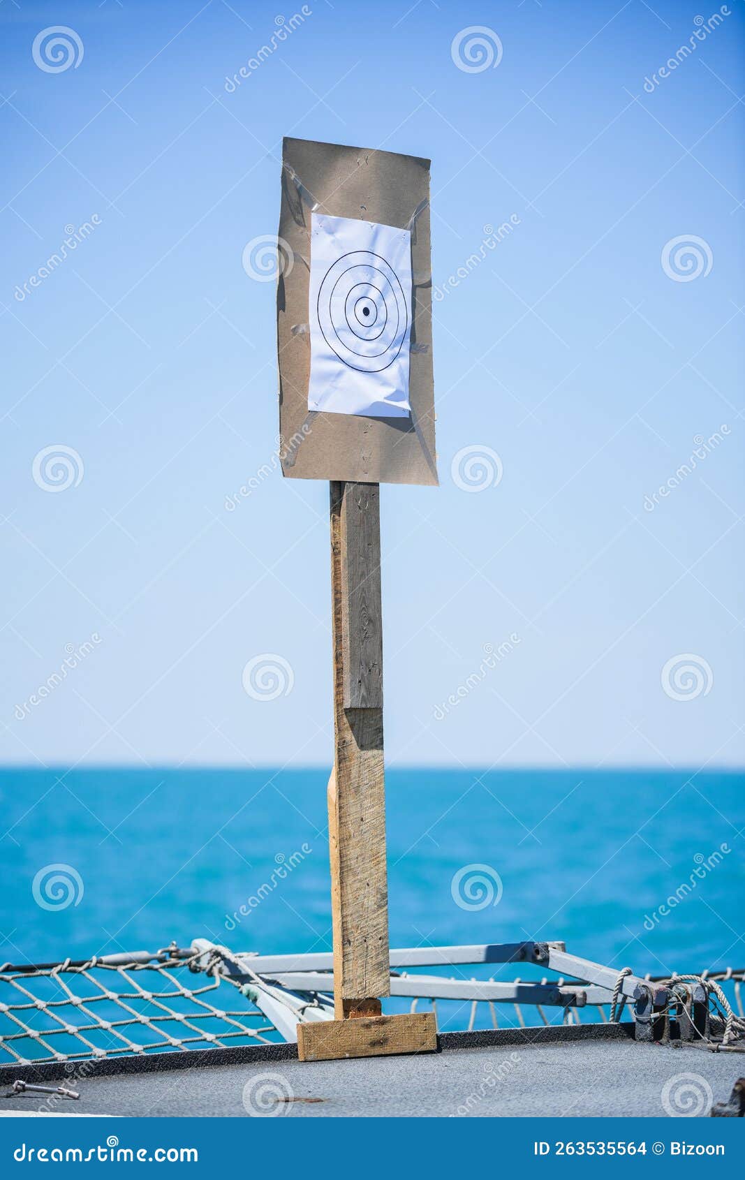 Paper Shooting Target on a Pole Stock Photo - Image of detail ...