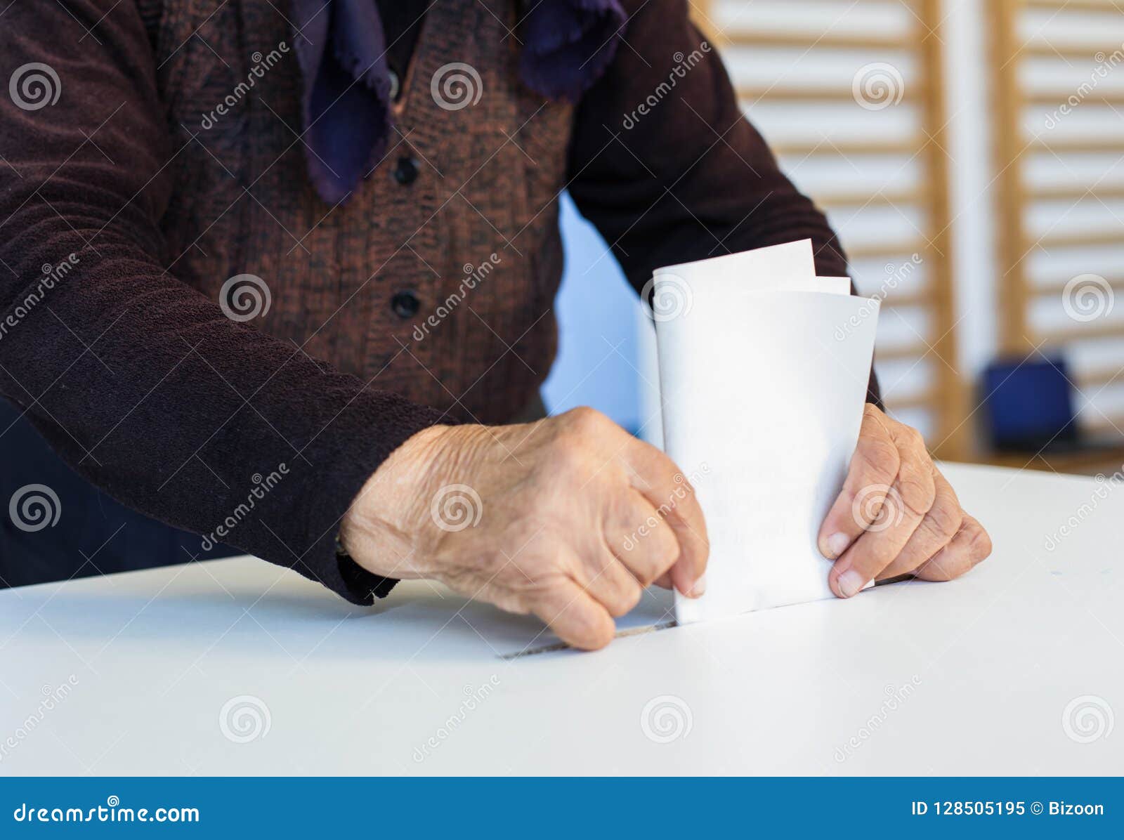 Person Voting, Casting a Ballot Stock Image - Image of polling ... Person Voting, Casting a Ballot Stock Image - Image of polling ...