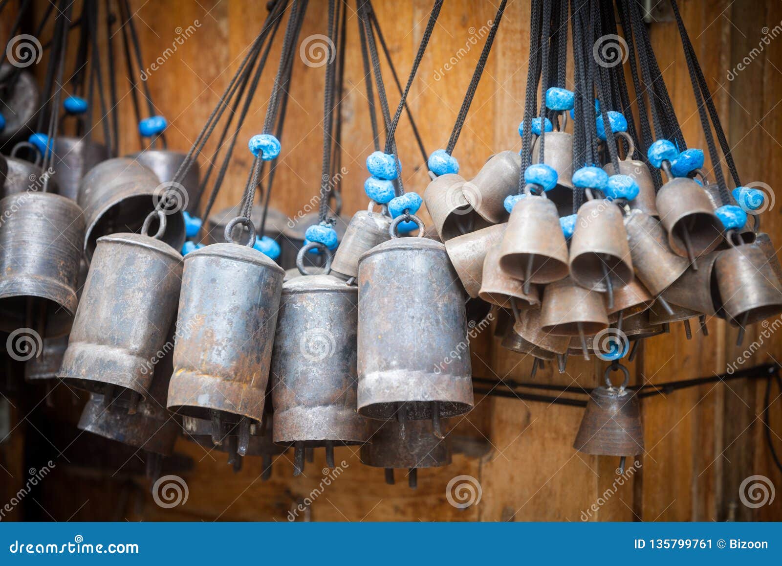 Many bells hanging stock image. Image of culture, bell - 135799761