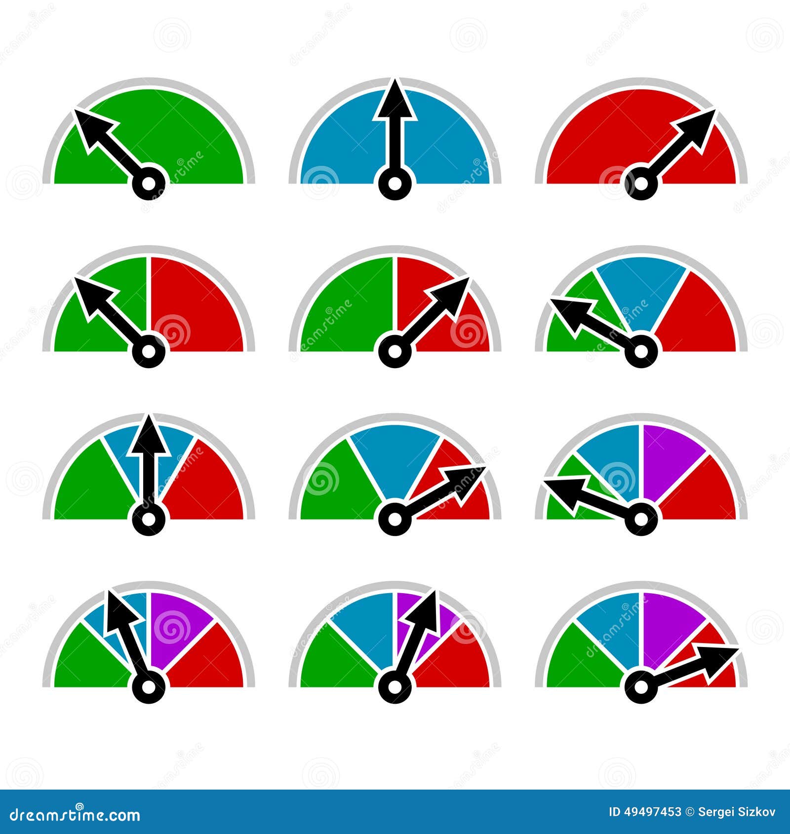 Color Indicator Diagram Set Template Design Stock Vector - Illustration ...