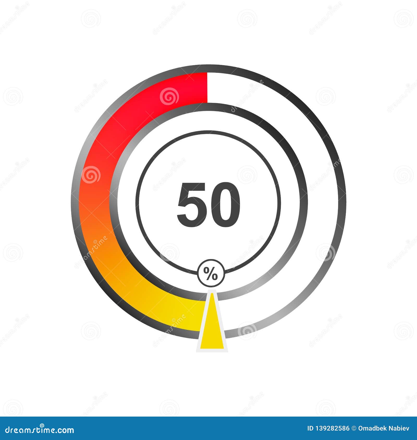 Color Indicator from Percentage Stock Vector - Illustration of graph ...