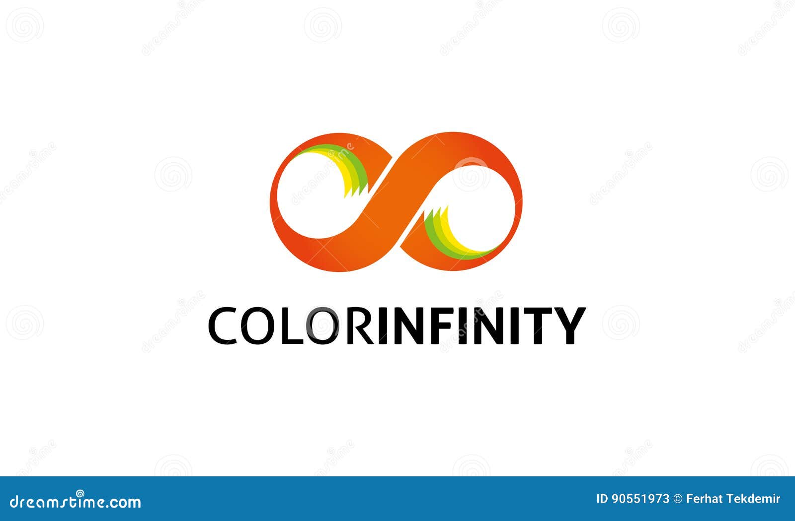 Color Infinity Logo stock vector. Illustration of infinity - 90551973