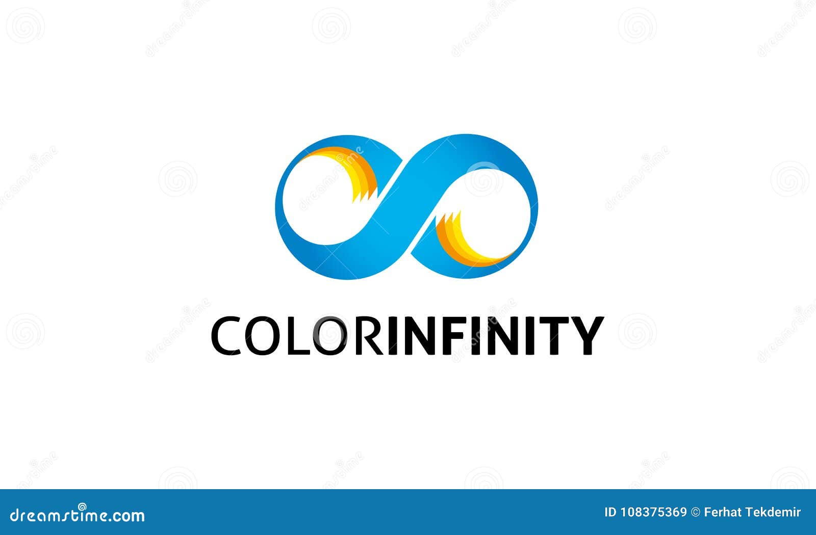 Color Infinity Logo Template Stock Illustration - Illustration of ...