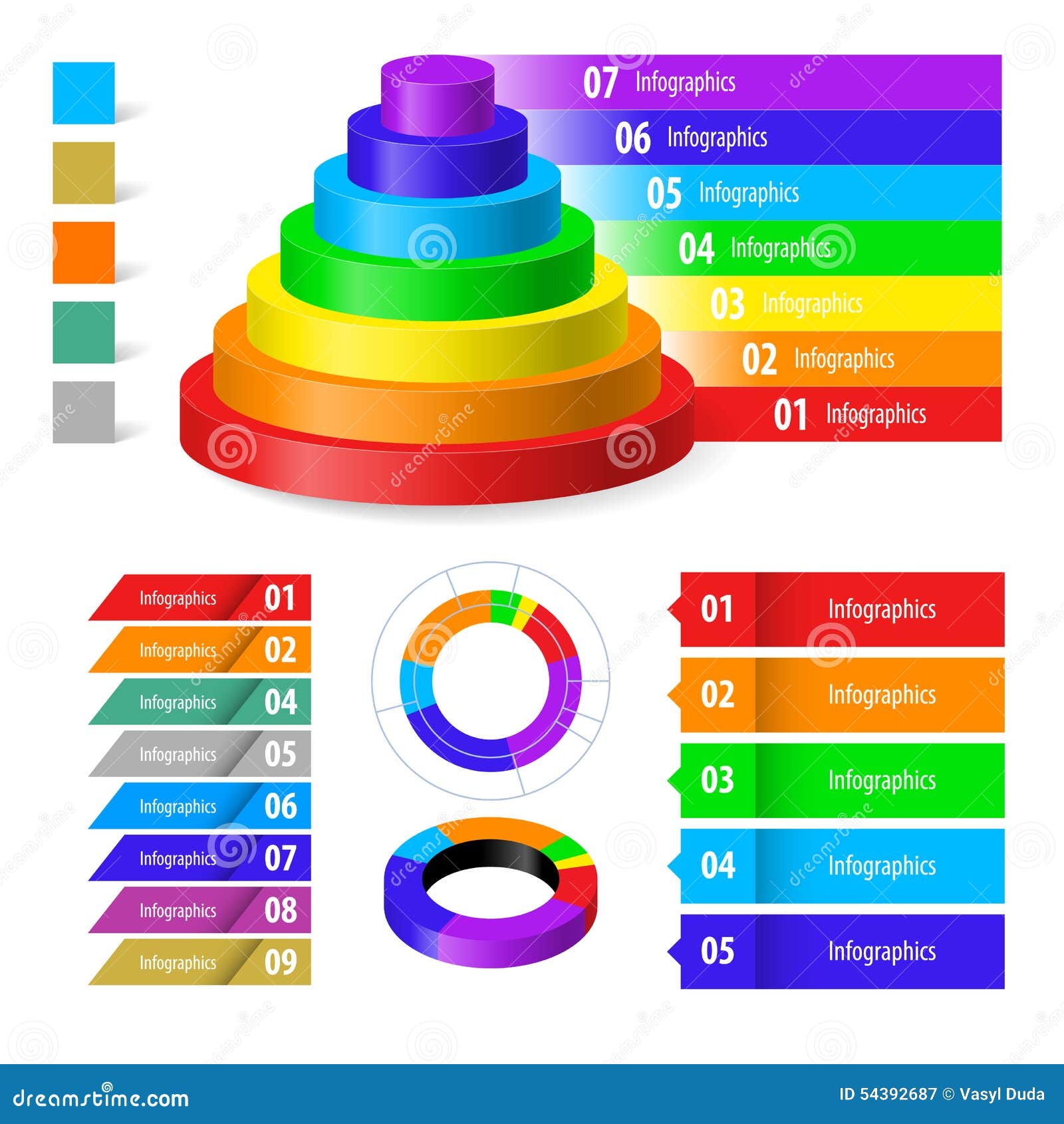 Color infographic stock vector. Illustration of infochart - 54392687