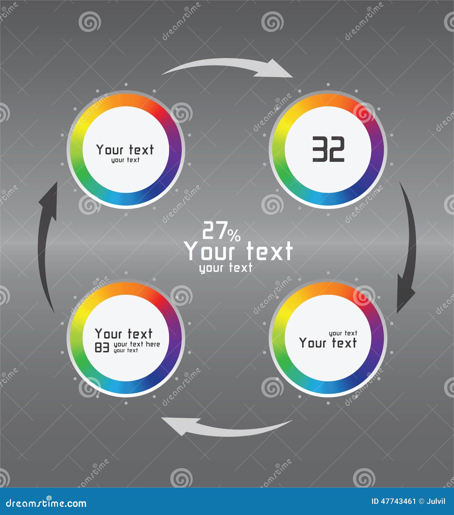 Color Infographics As Circulation Stock Vector - Illustration of ...