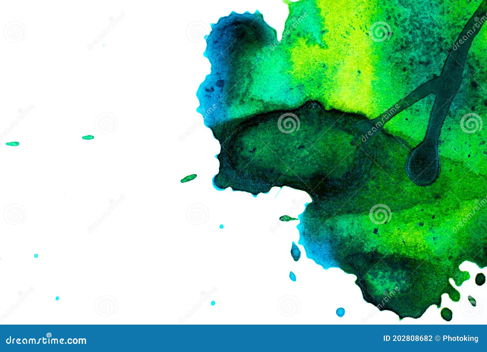 Color ink blot on white stock photo. Image of abstract - 202808682