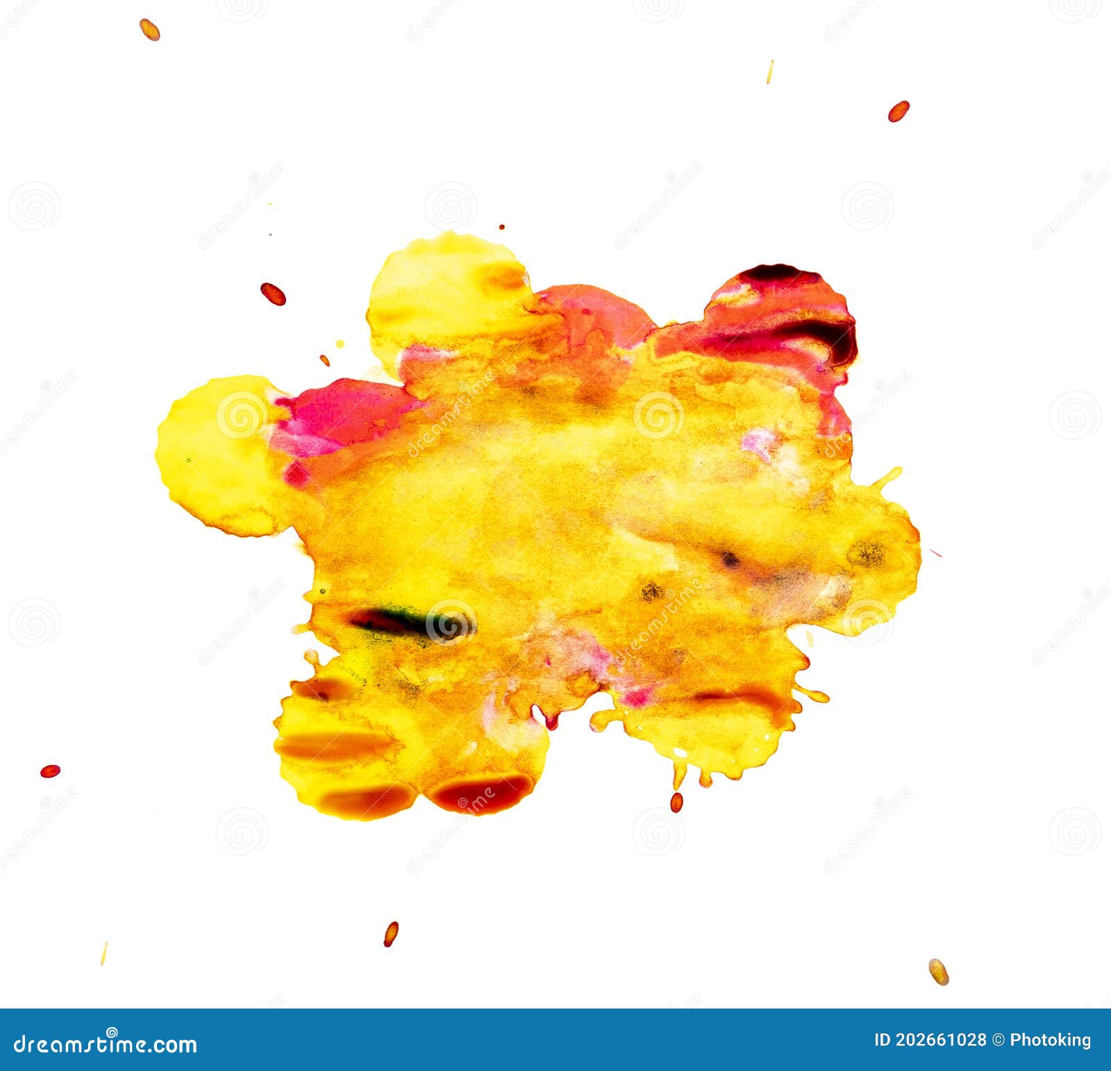 Color ink blot on white stock photo. Image of isolated - 202661028