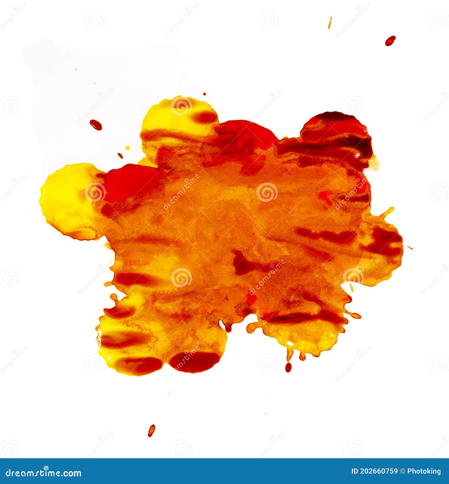 Color ink blot on white stock image. Image of abstract - 202660759