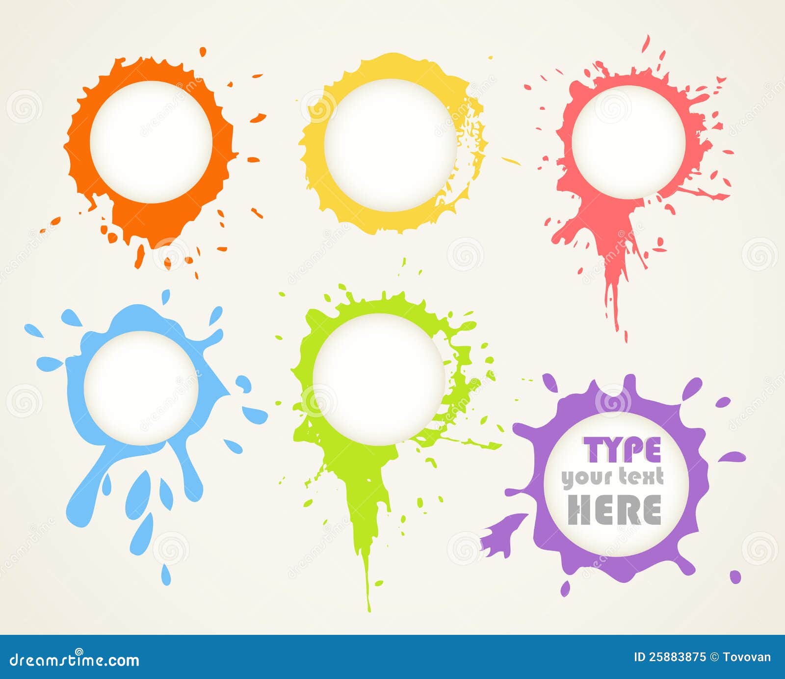 Color ink blots stock vector. Illustration of decorative - 25883875