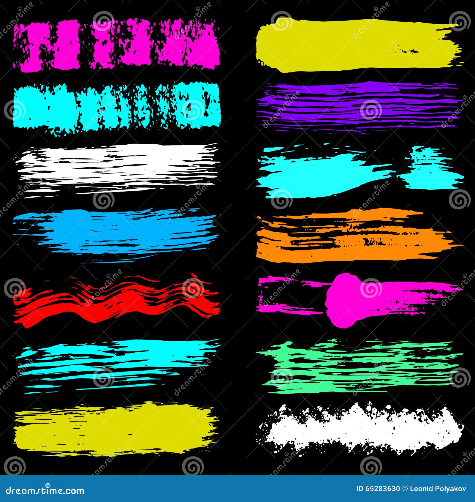 Color Ink Blots Collection of Vector Illustration Stock Vector ...