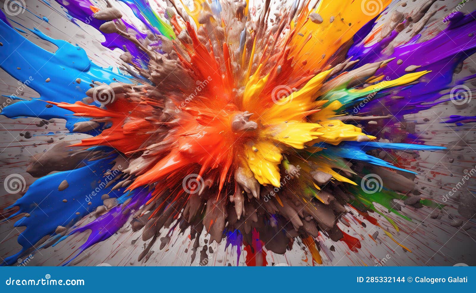 Color Ink Explosion, Wallpaper Design, Ai Generated Image Stock ...