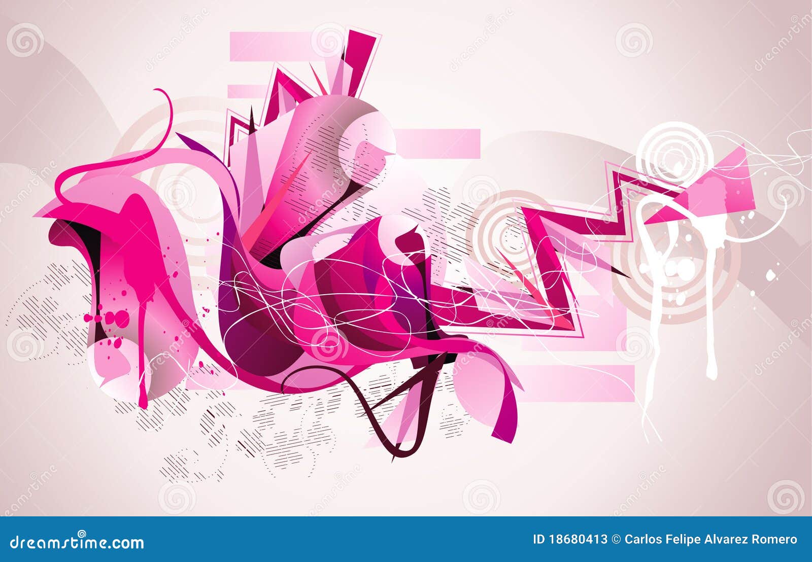 Color ink illustration stock vector. Illustration of abstract - 18680413