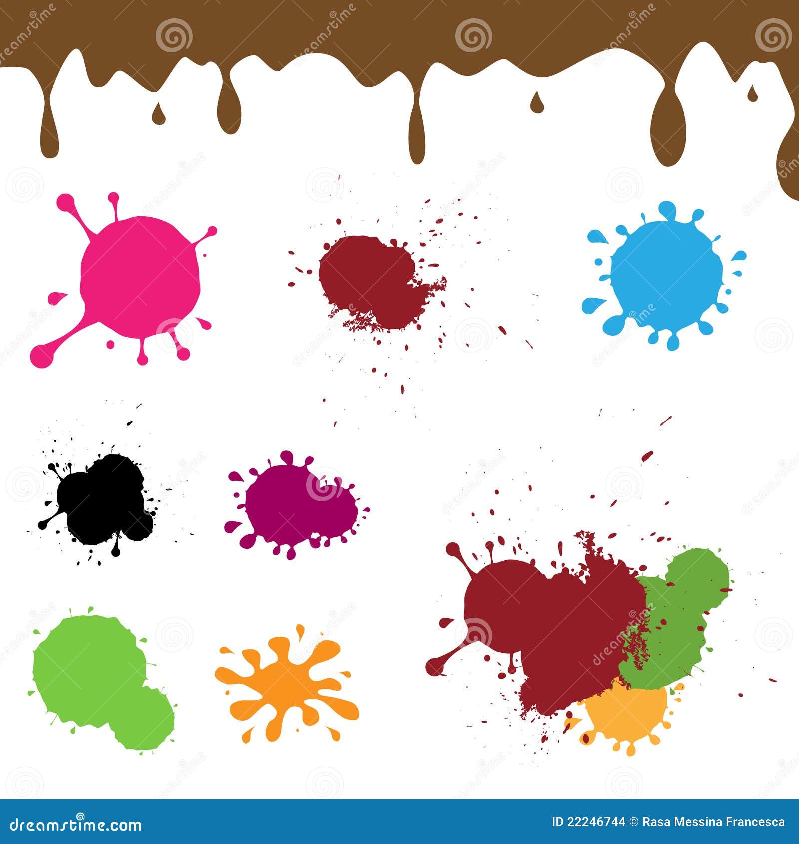 Color ink splash stock vector. Illustration of blots - 22246744