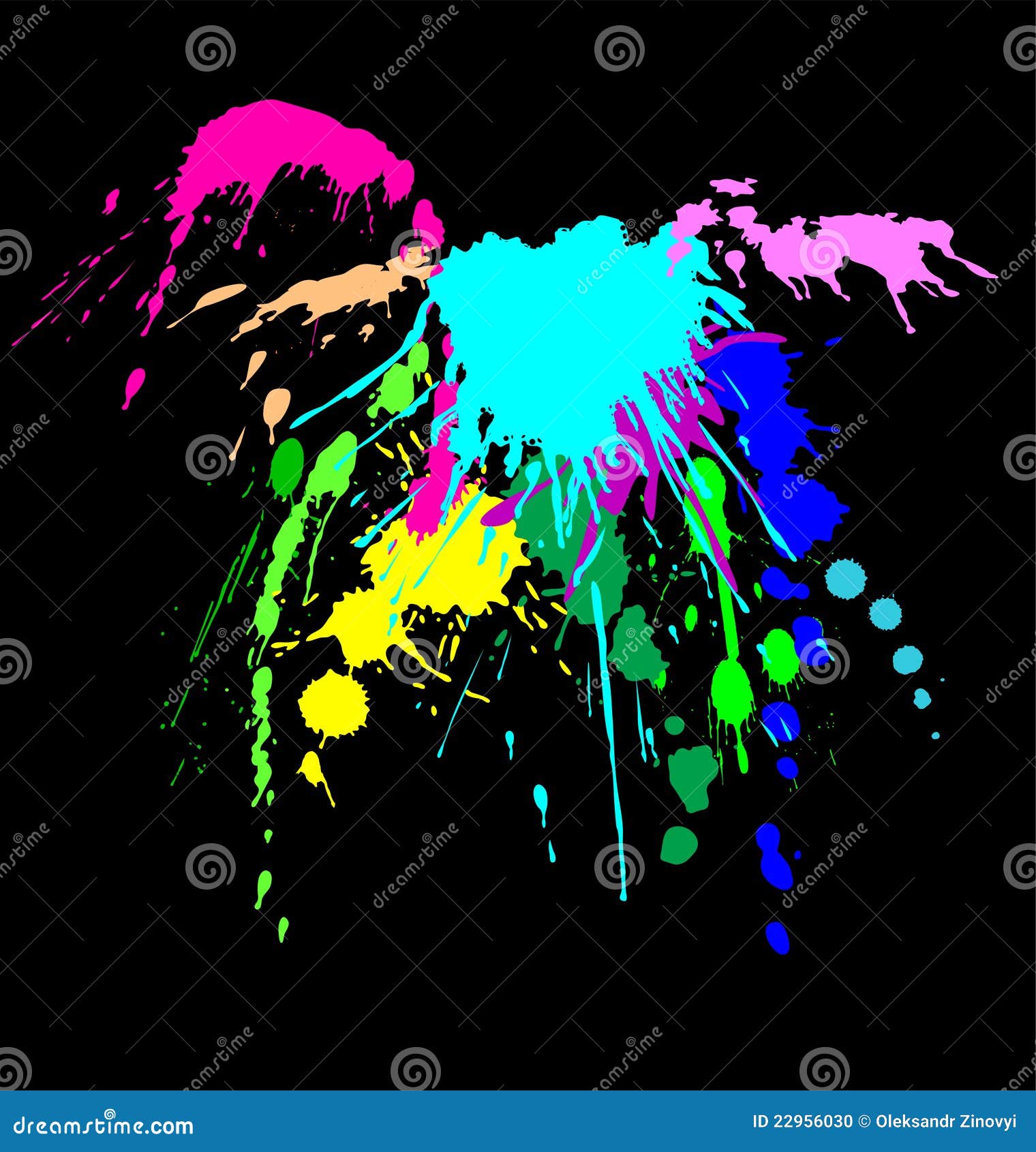 Color ink splash stock vector. Illustration of paint - 22956030