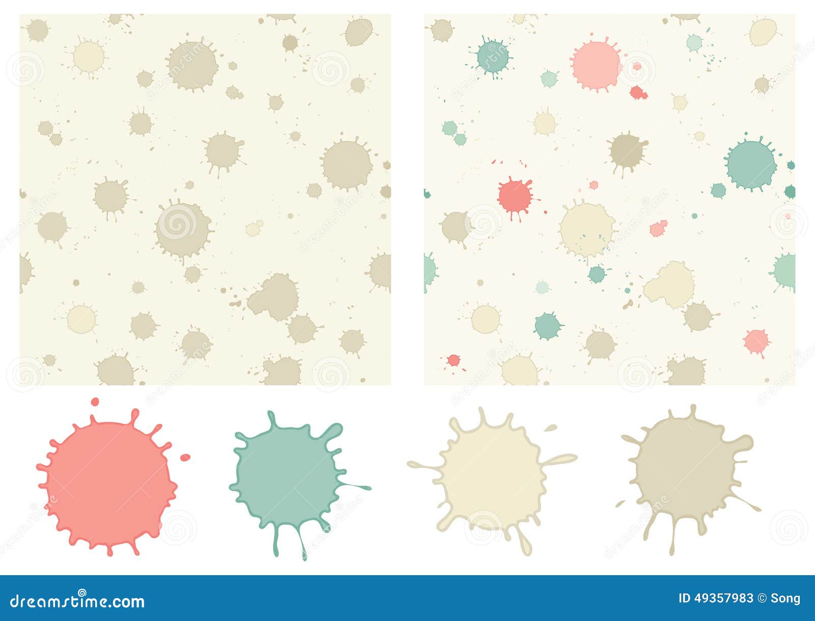 Color ink spots stock vector. Illustration of repeat - 49357983