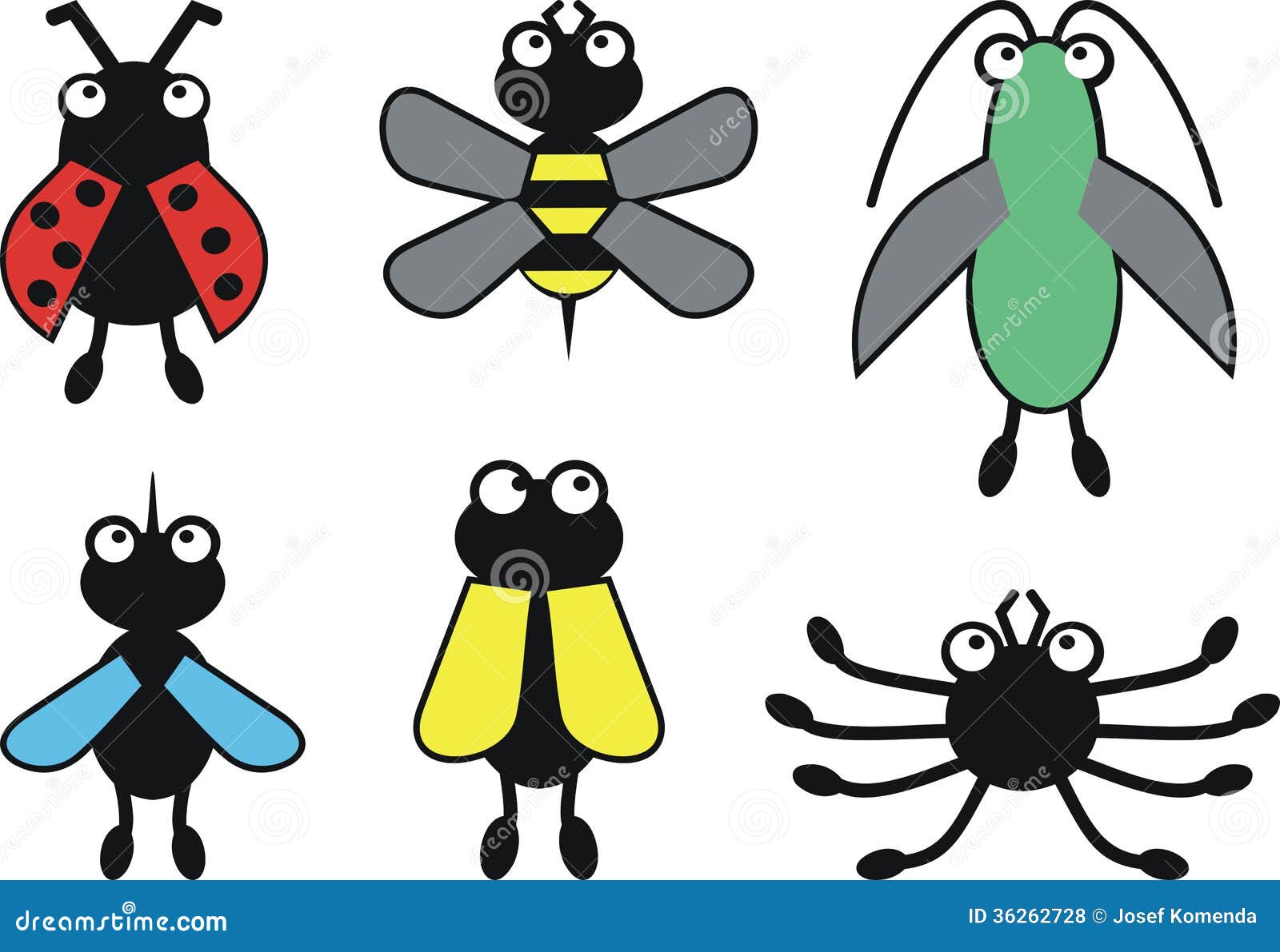 Color insects stock vector. Illustration of insect, cartoon - 36262728