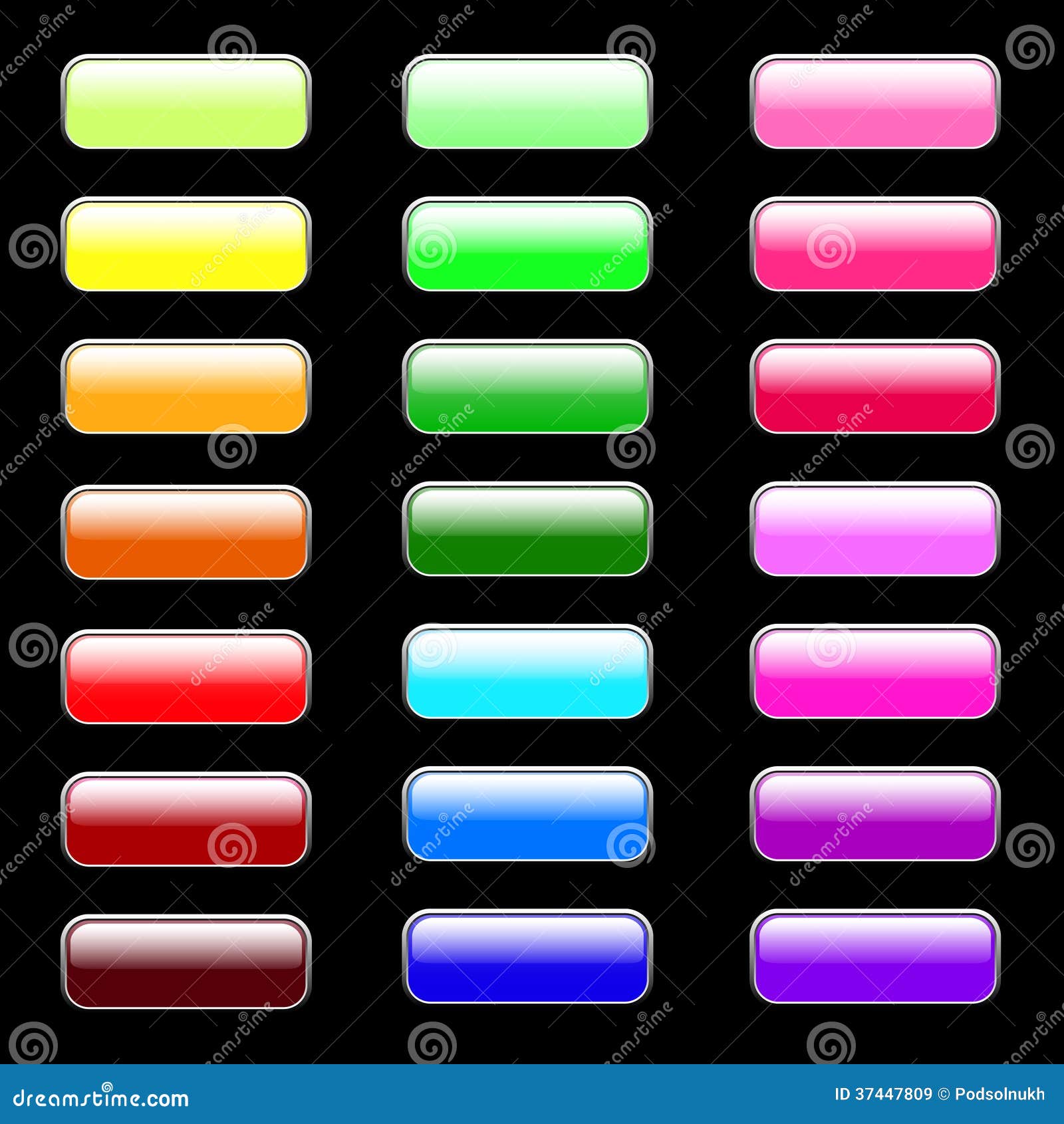 Color internet buttons stock illustration. Illustration of glass - 37447809