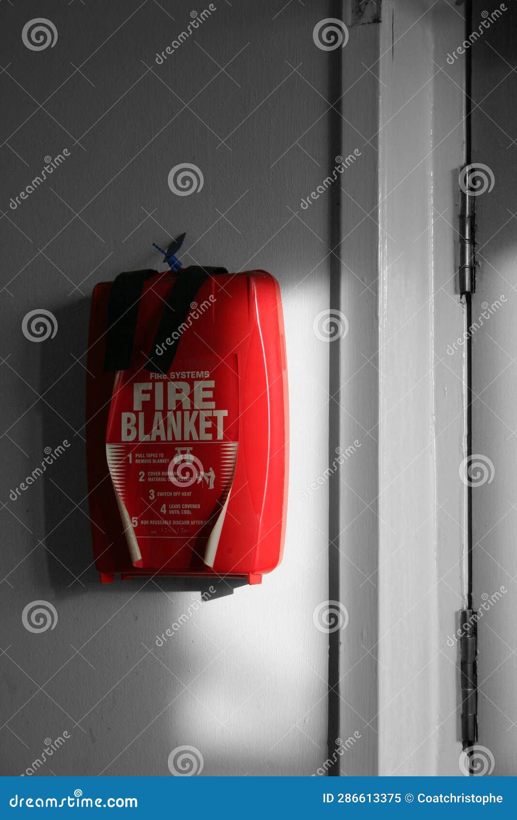 Color Isolated Red Fire Blanket Stock Image - Image of blanket ...