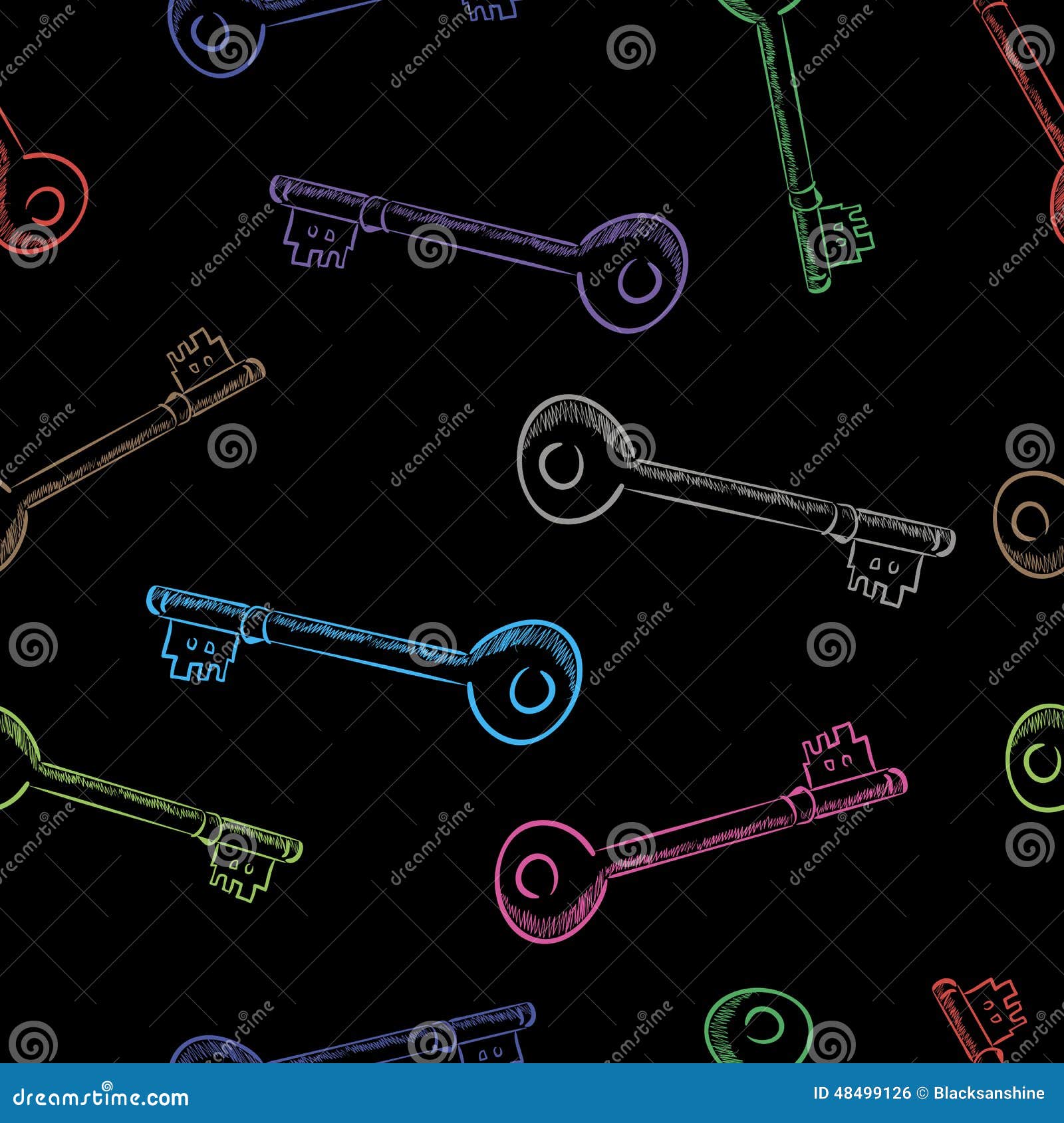 Color keys stock vector. Illustration of opening, multicolor - 48499126