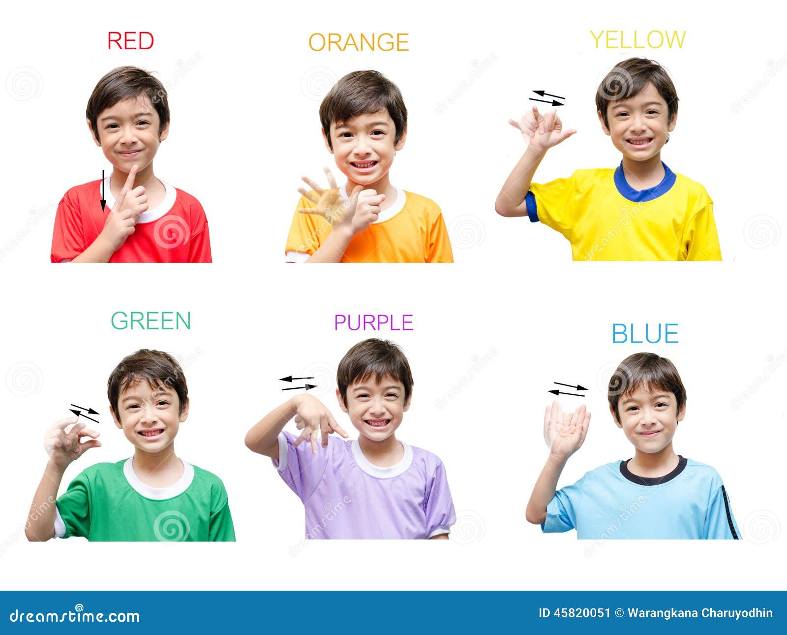 Color Kid Hand Sign Language Stock Images - Download 103 Royalty Free ...