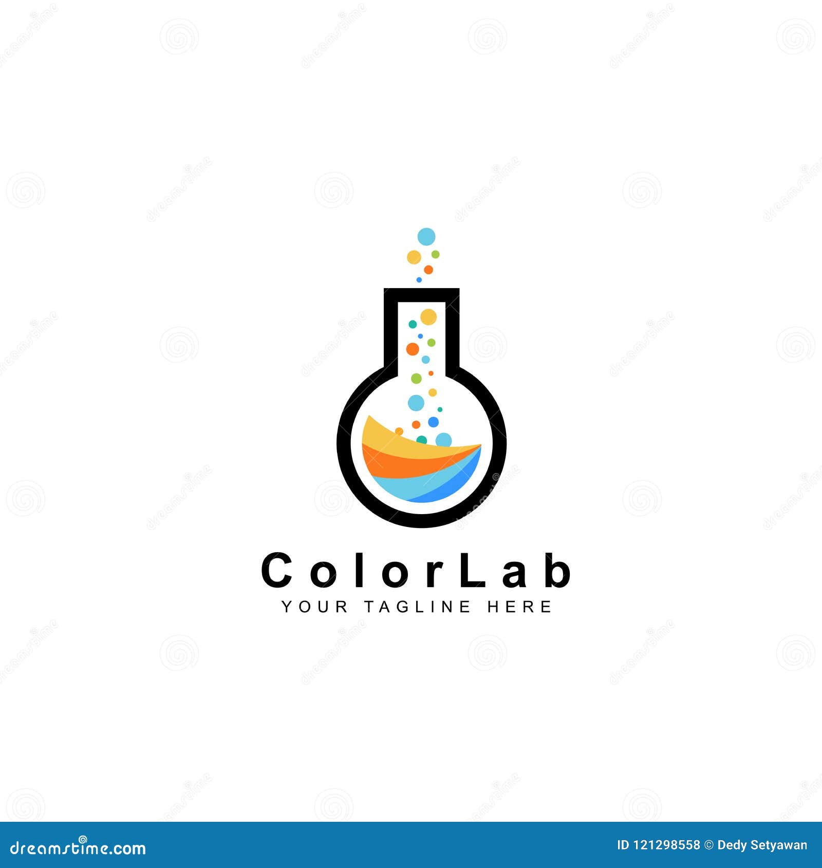 Color Lab Design Full Color Logo Stock Vector - Illustration of ...