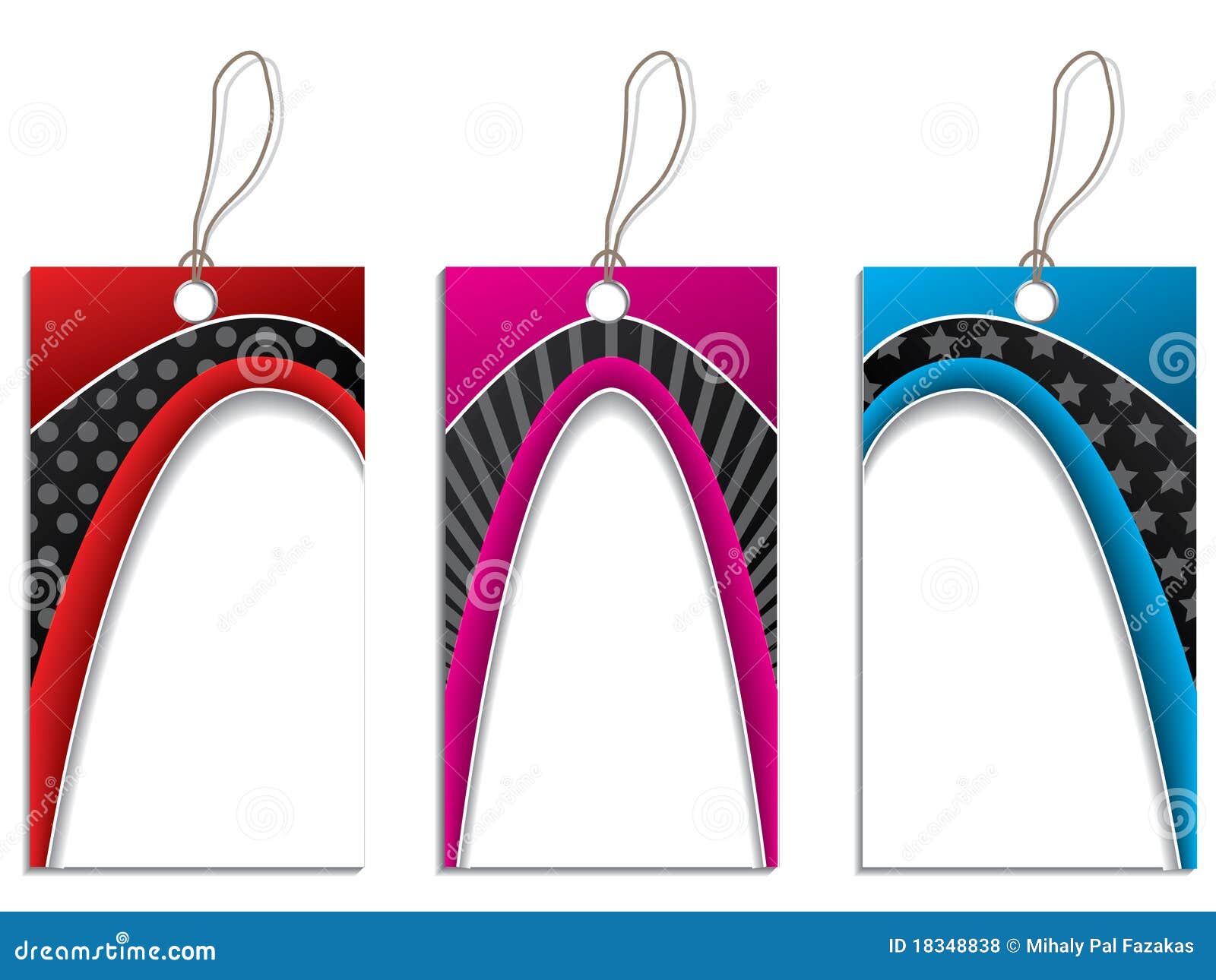 Color label design set stock vector. Illustration of promotion - 18348838