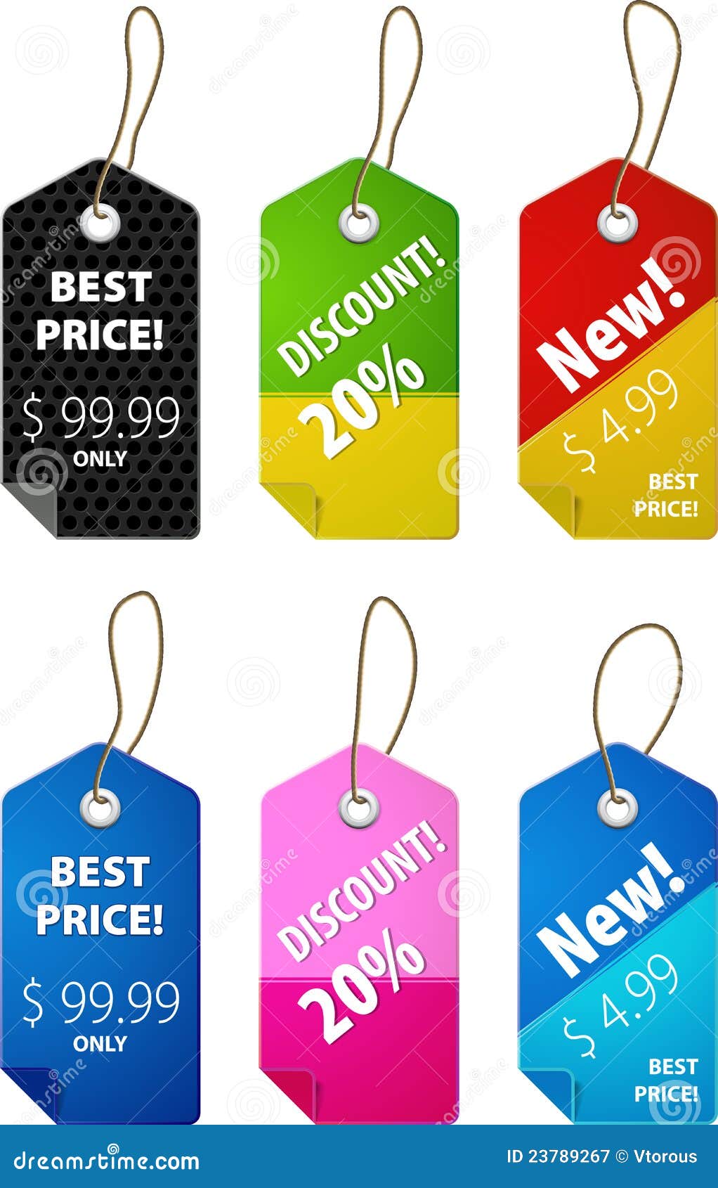 Color labels stock vector. Illustration of blank, business - 23789267