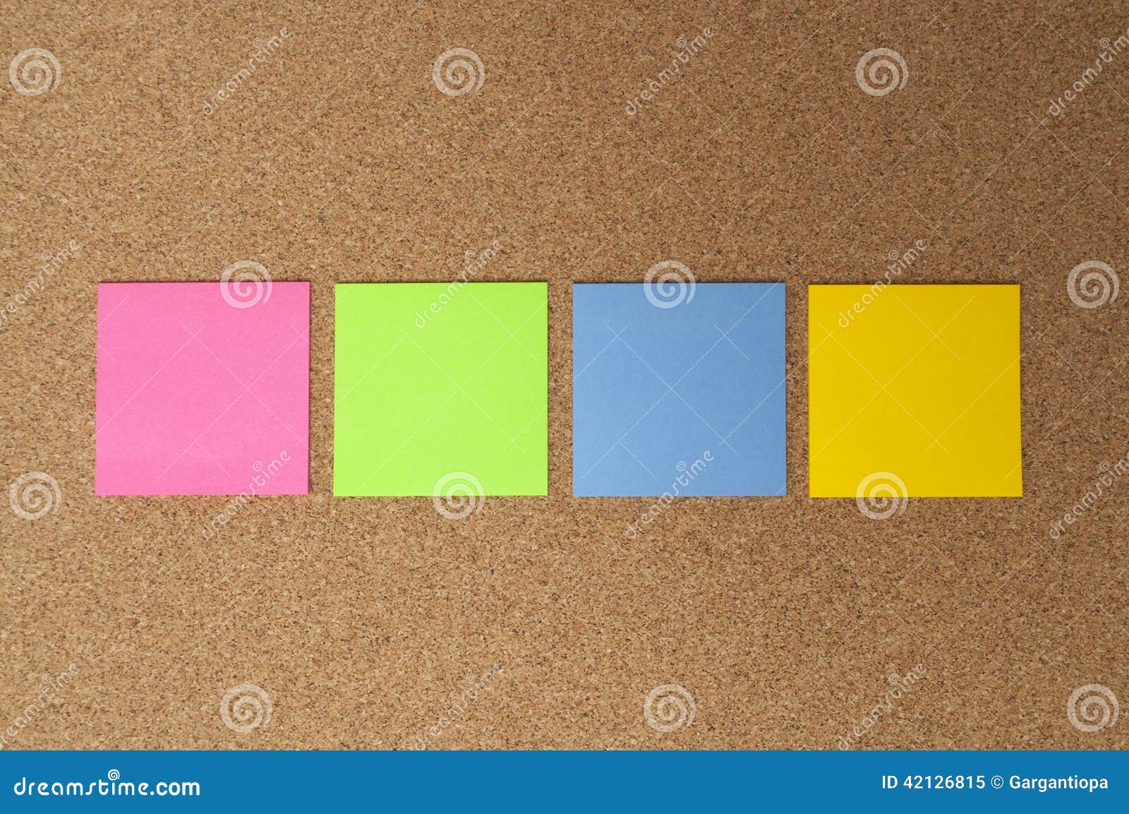Color Labels on Bulletin Board Stock Image - Image of material, post ...