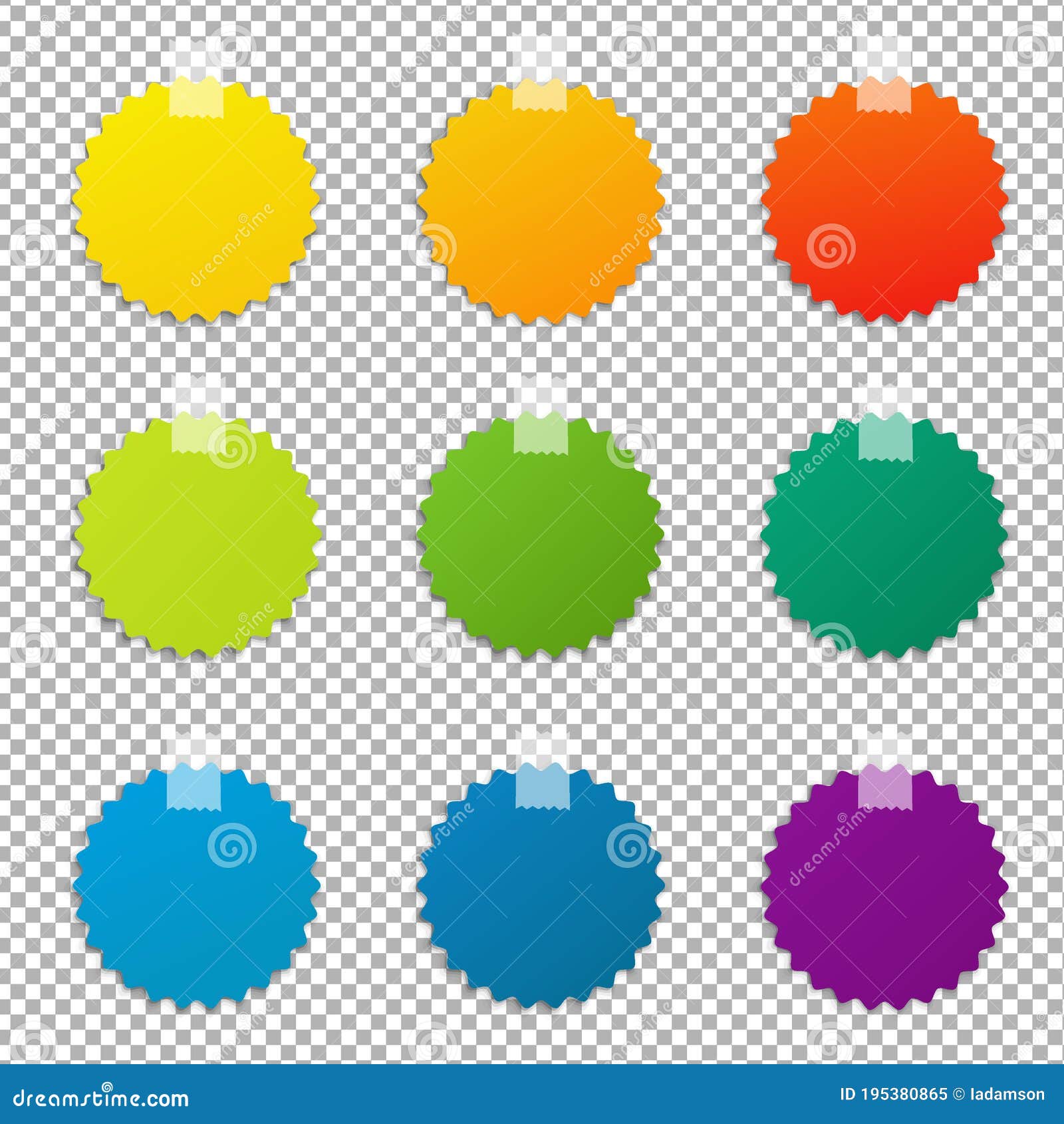 Color Labels Set stock vector. Illustration of badge - 195380865