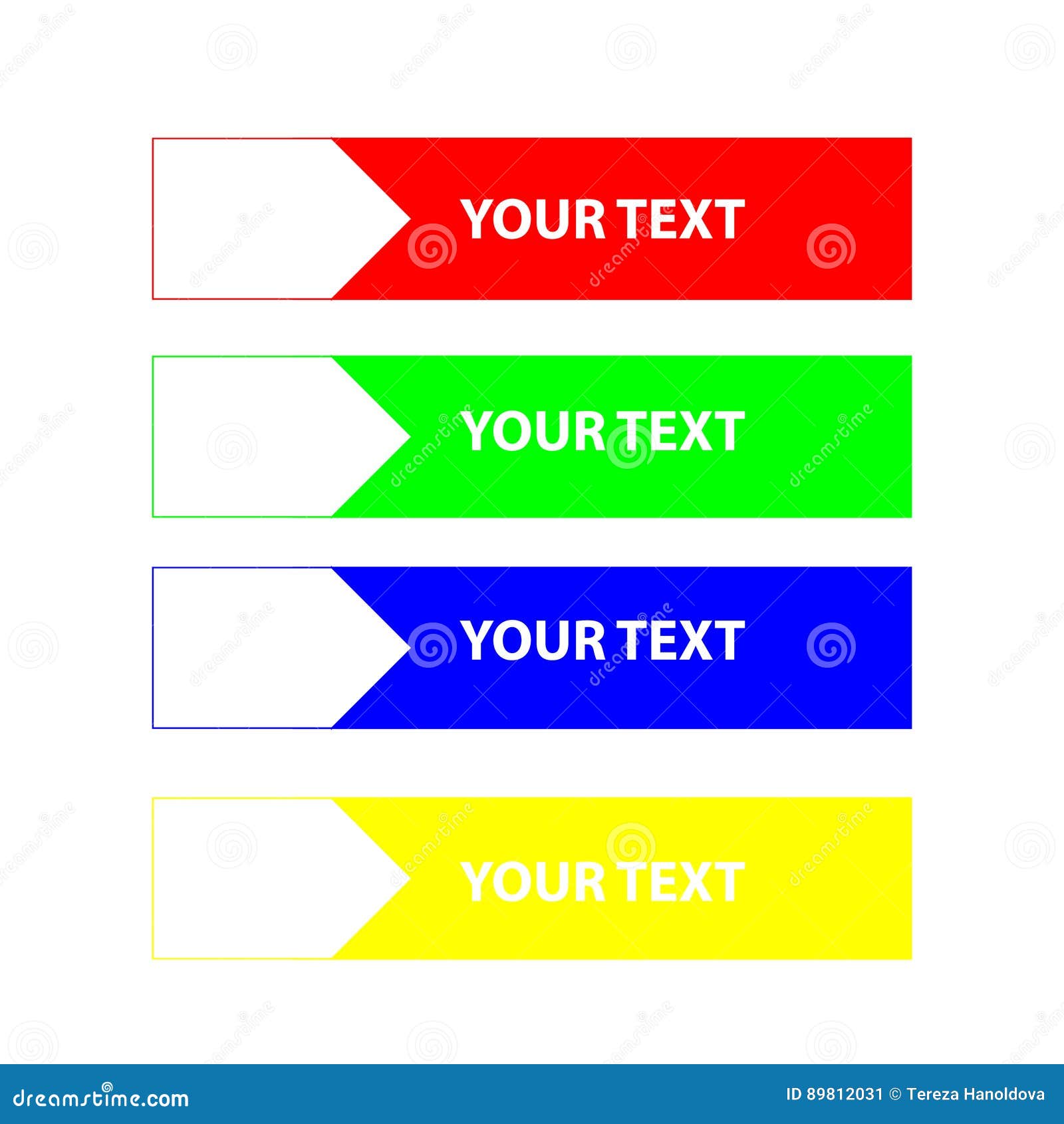 Color Labels on White Background Stock Vector - Illustration of banner ...
