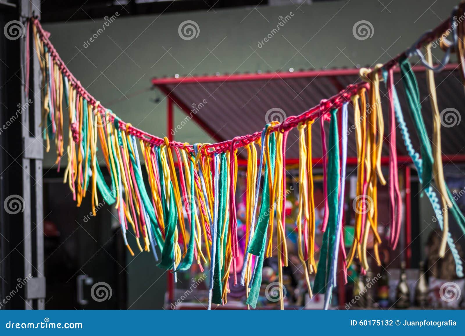 Color laces hanging stock photo. Image of rope, tied - 60175132
