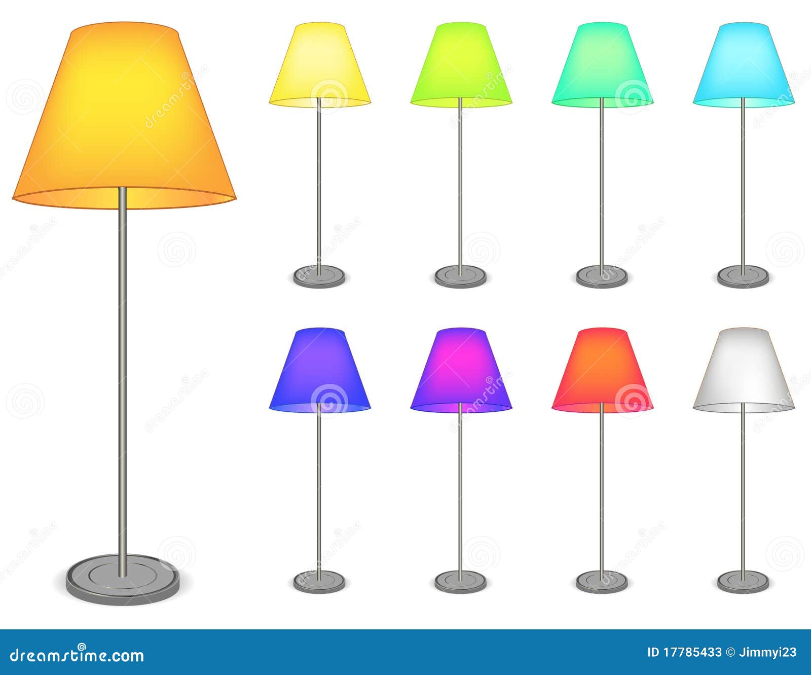 Color lamp stock vector. Illustration of furniture, house - 17785433