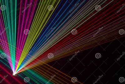 Color laser beams stock image. Image of show, laser, blue - 11112709