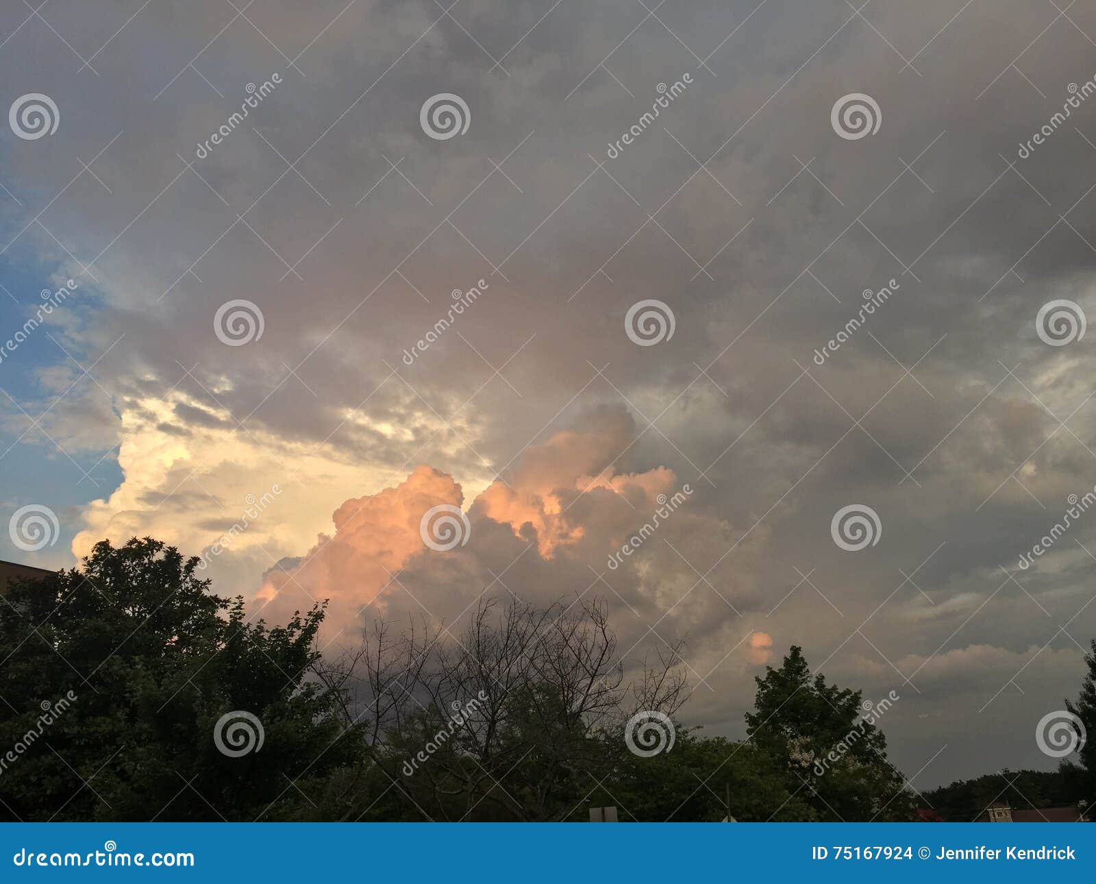 Color Layered Clouds at Sunset Stock Photo - Image of clouds, layers ...