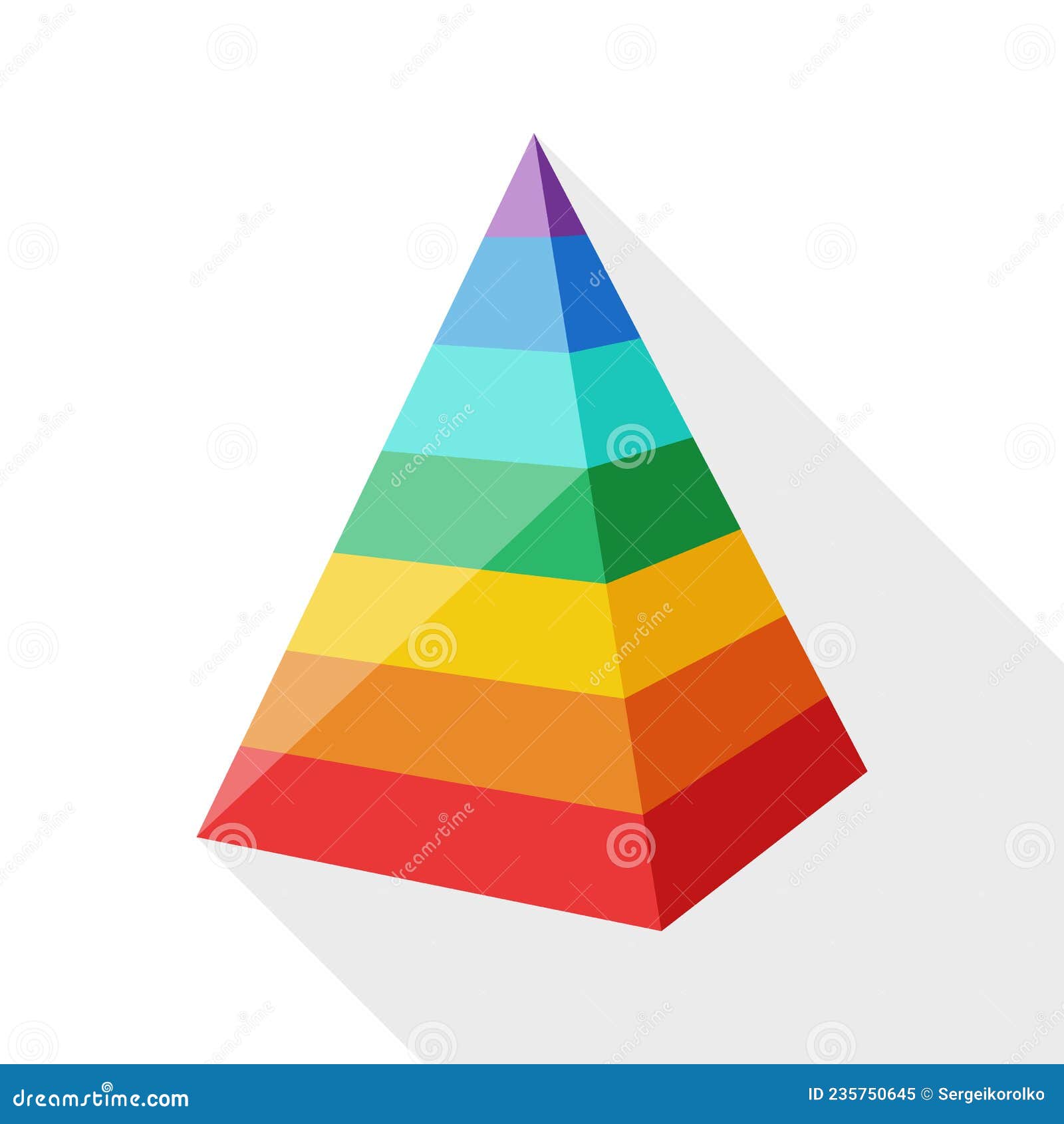Color layered pyramid icon stock vector. Illustration of colors - 235750645