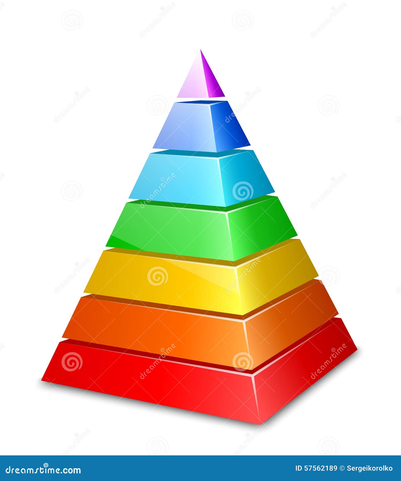 Color Layered Pyramid. Vector Illustration Stock Vector - Illustration ...