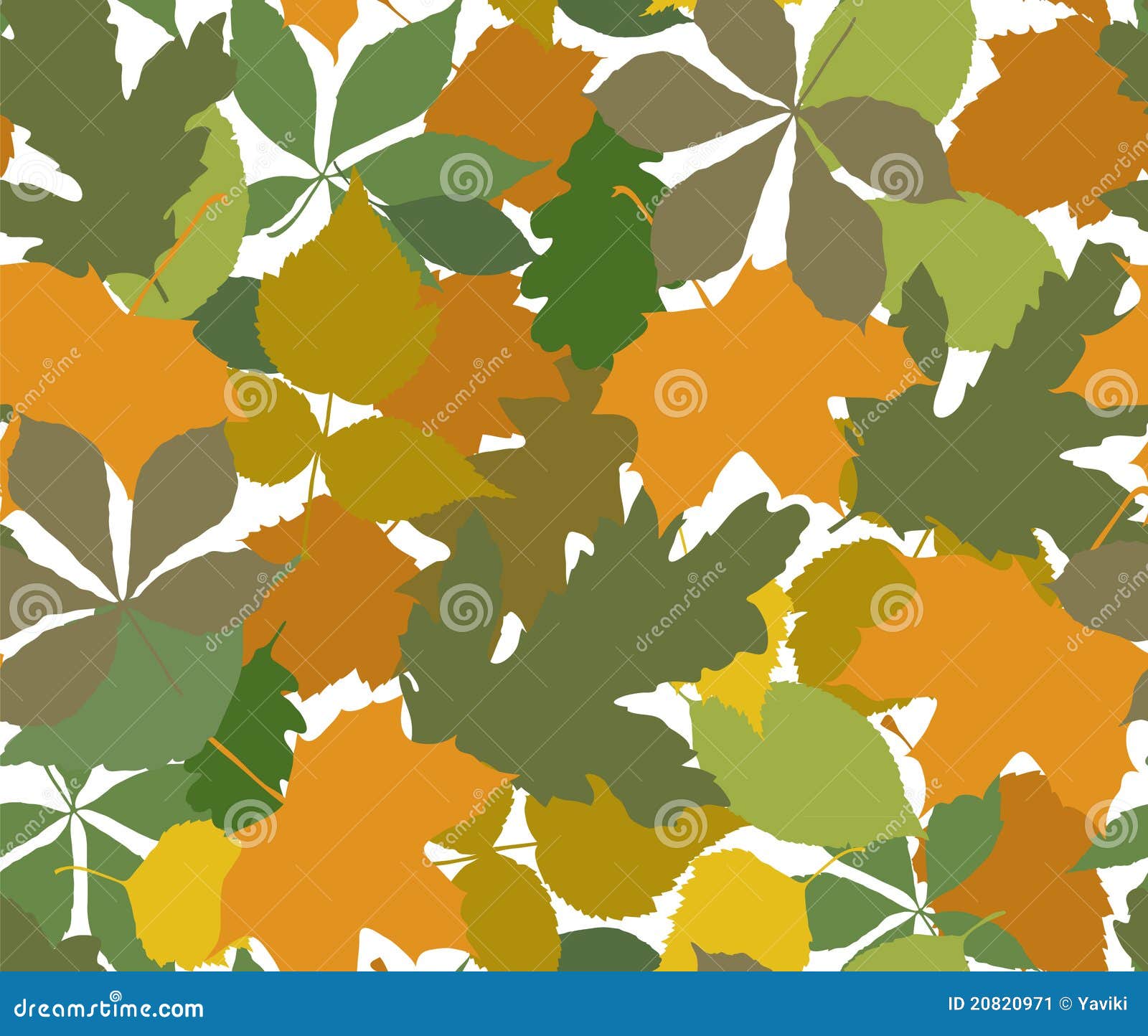 Color leafs seamless stock vector. Illustration of nature - 20820971
