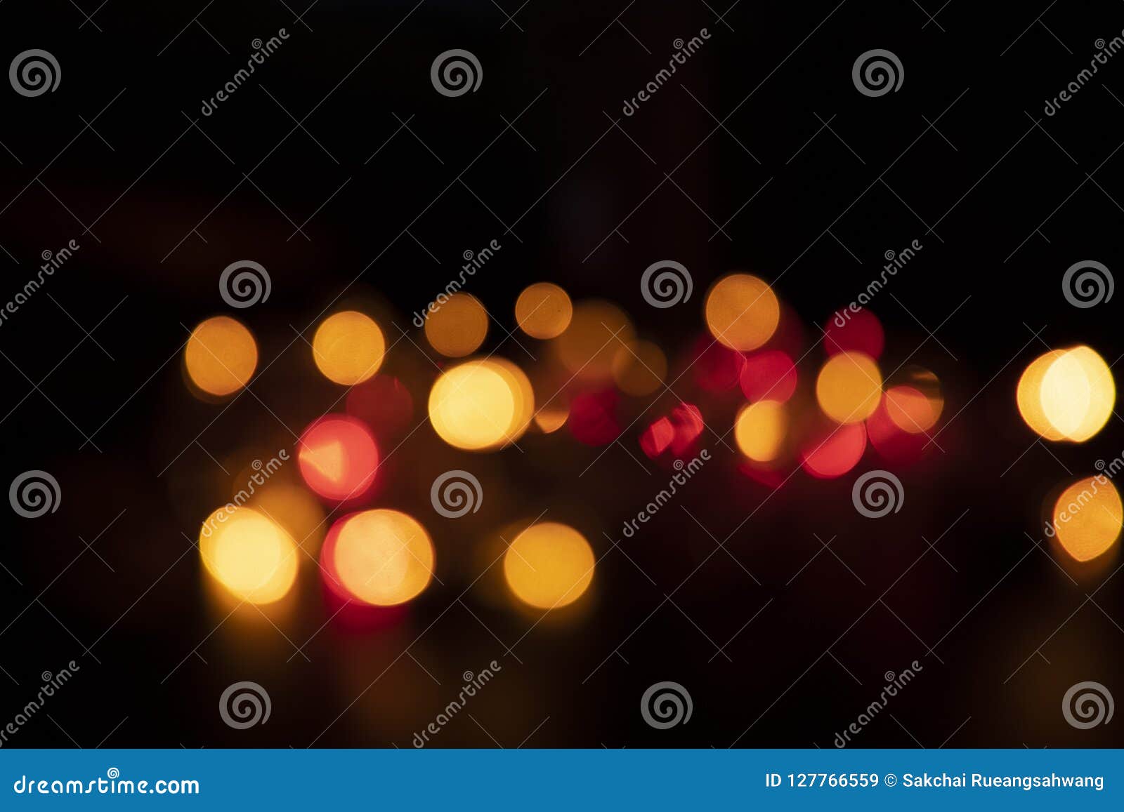 The Color of the Light Flashes Orange in the Form of Bokeh. Stock Image ...