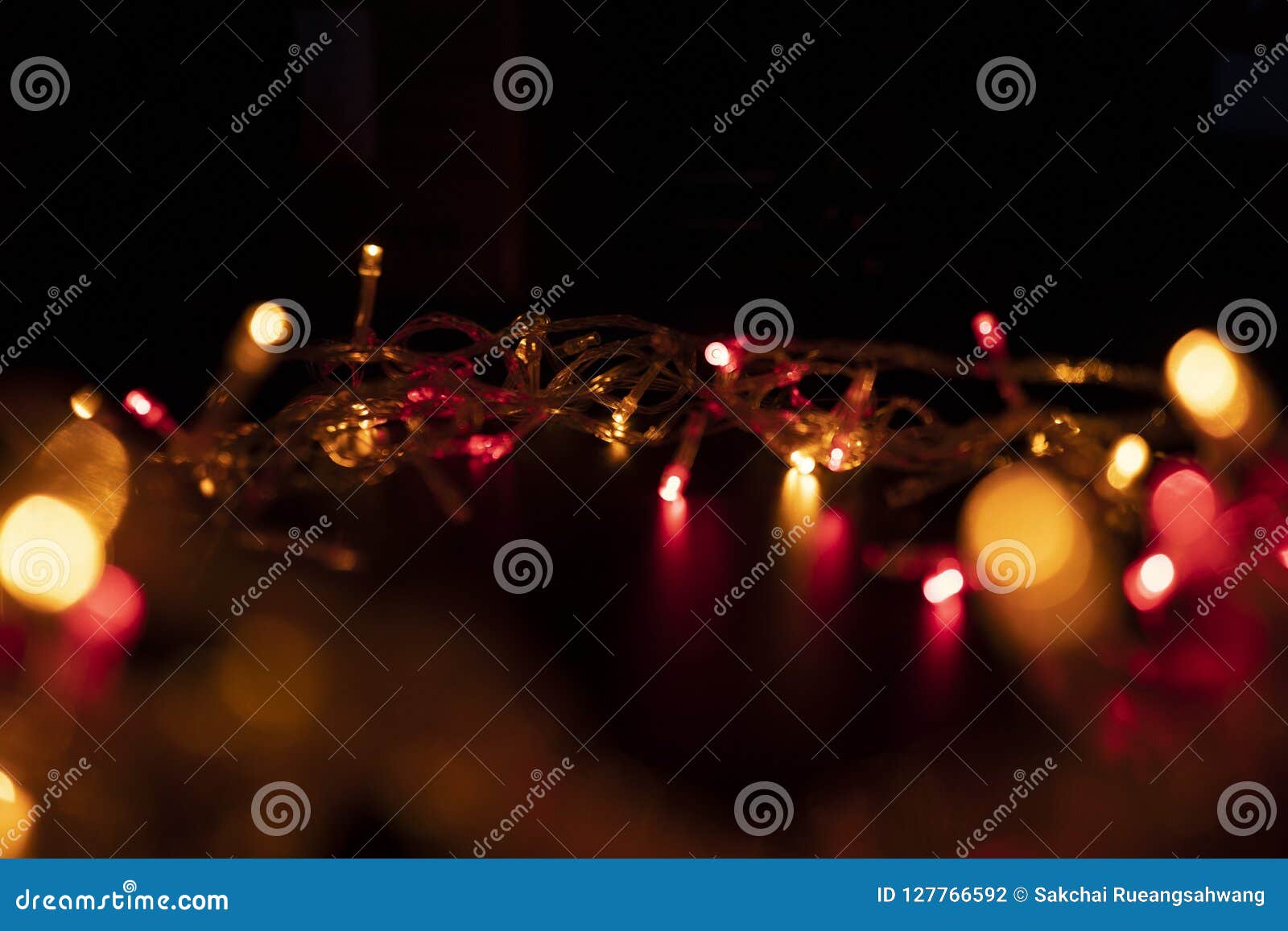 The Color of the Light Flashes Orange in the Form of Bokeh. Stock Photo ...