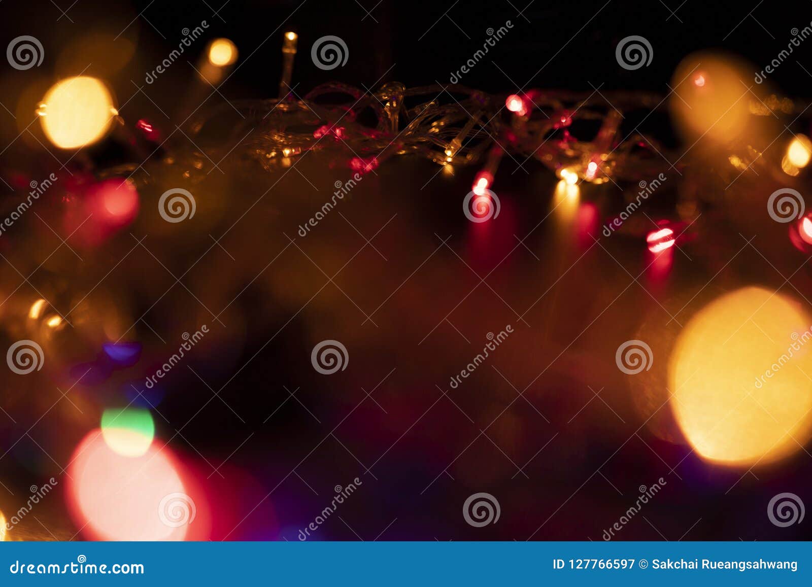 The Color of the Light Flashes Orange in the Form of Bokeh. Stock Image ...