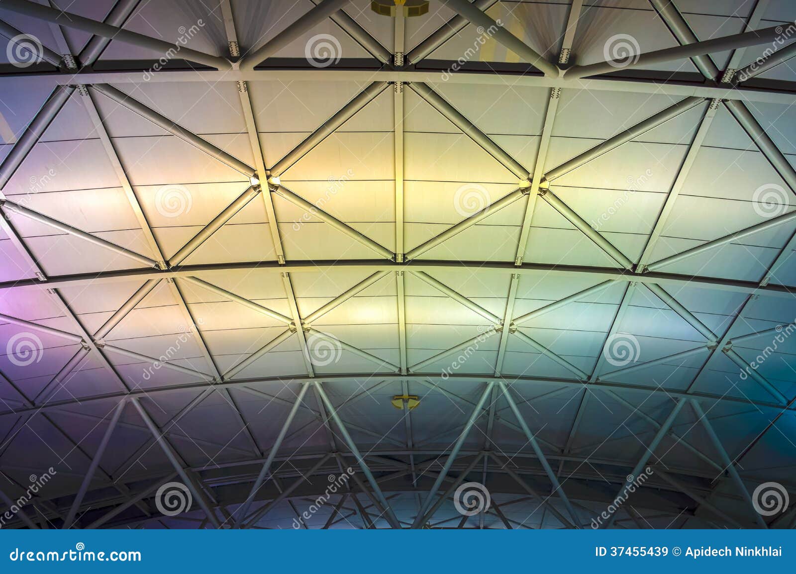 Color light on roof stock image. Image of interior, bright - 37455439
