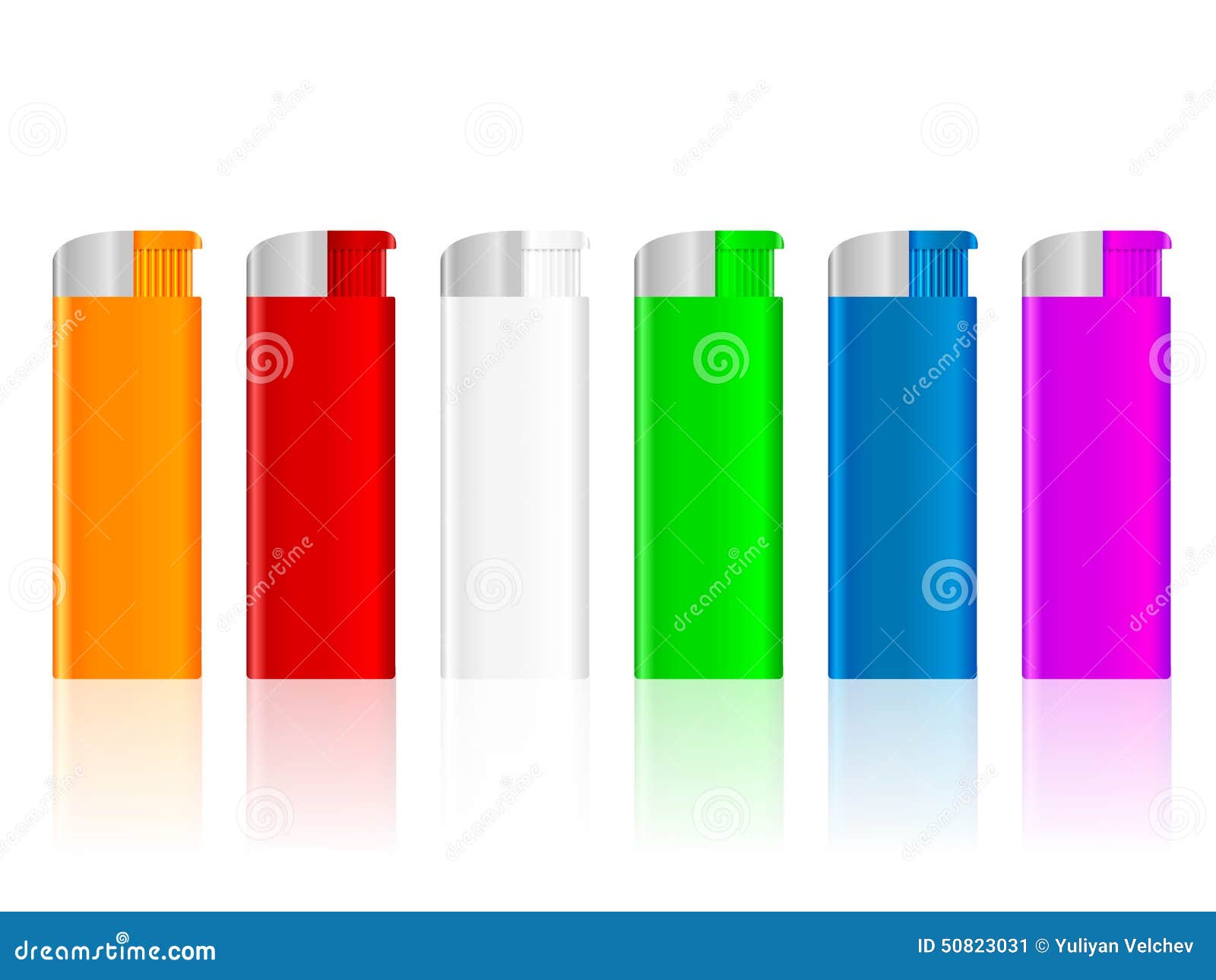 Color lighter set stock vector. Illustration of flammable - 50823031