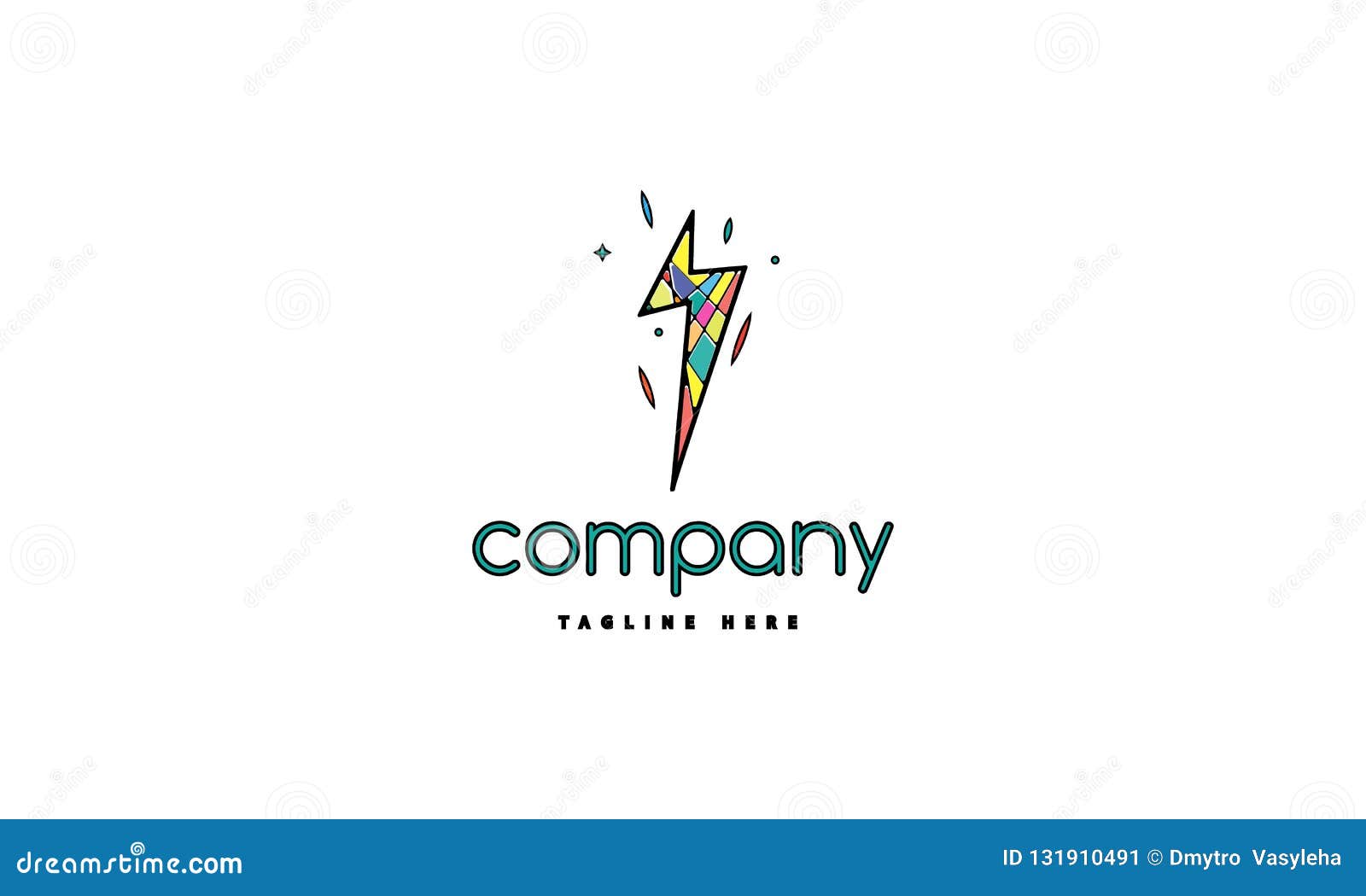 Color Lightning Vector Logo Stock Vector - Illustration of background ...