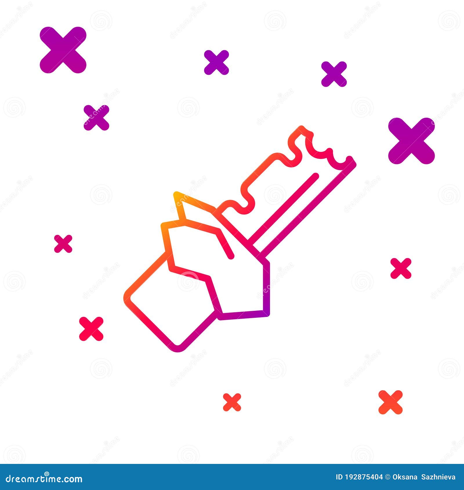 Color Line Bitten Chocolate Bar Icon Isolated On White Background ...